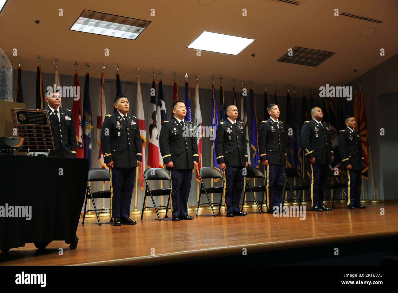 A graduation ceremony for Officer Candidate School class 053-22 was ...