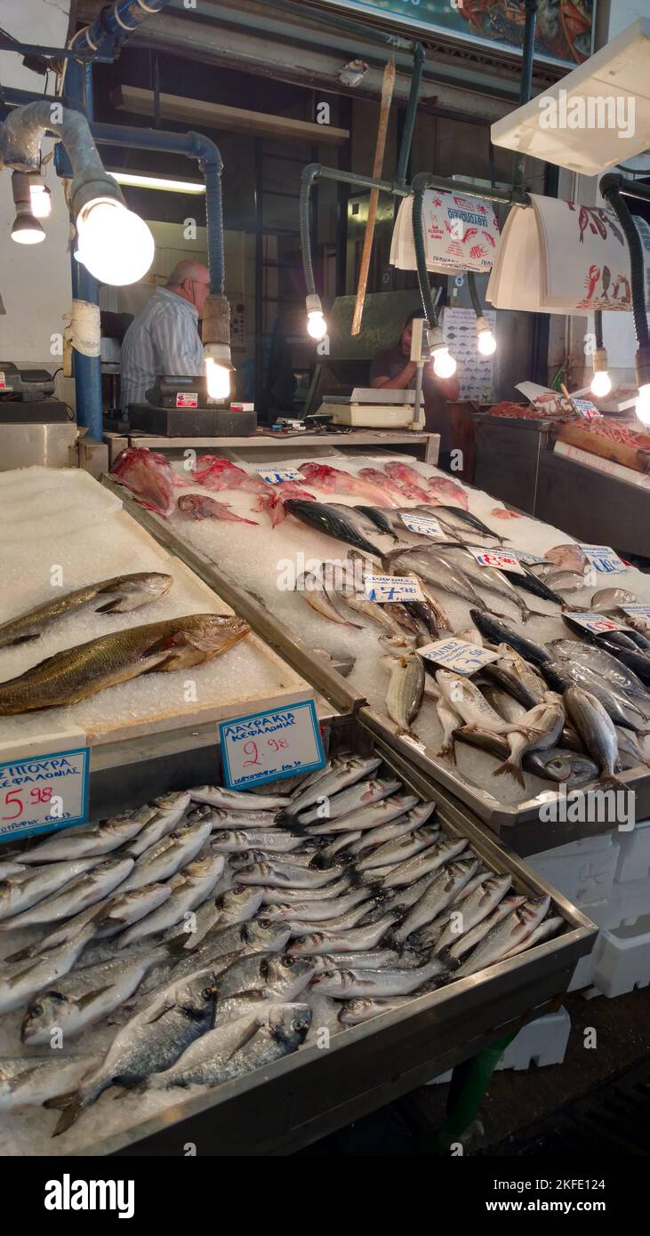 Market with fresh Food Athens greece shopping Stock Photo - Alamy