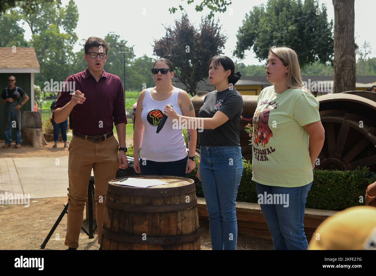 The Beale Air Force Base Dragon Choir sings the National Anthem at ...