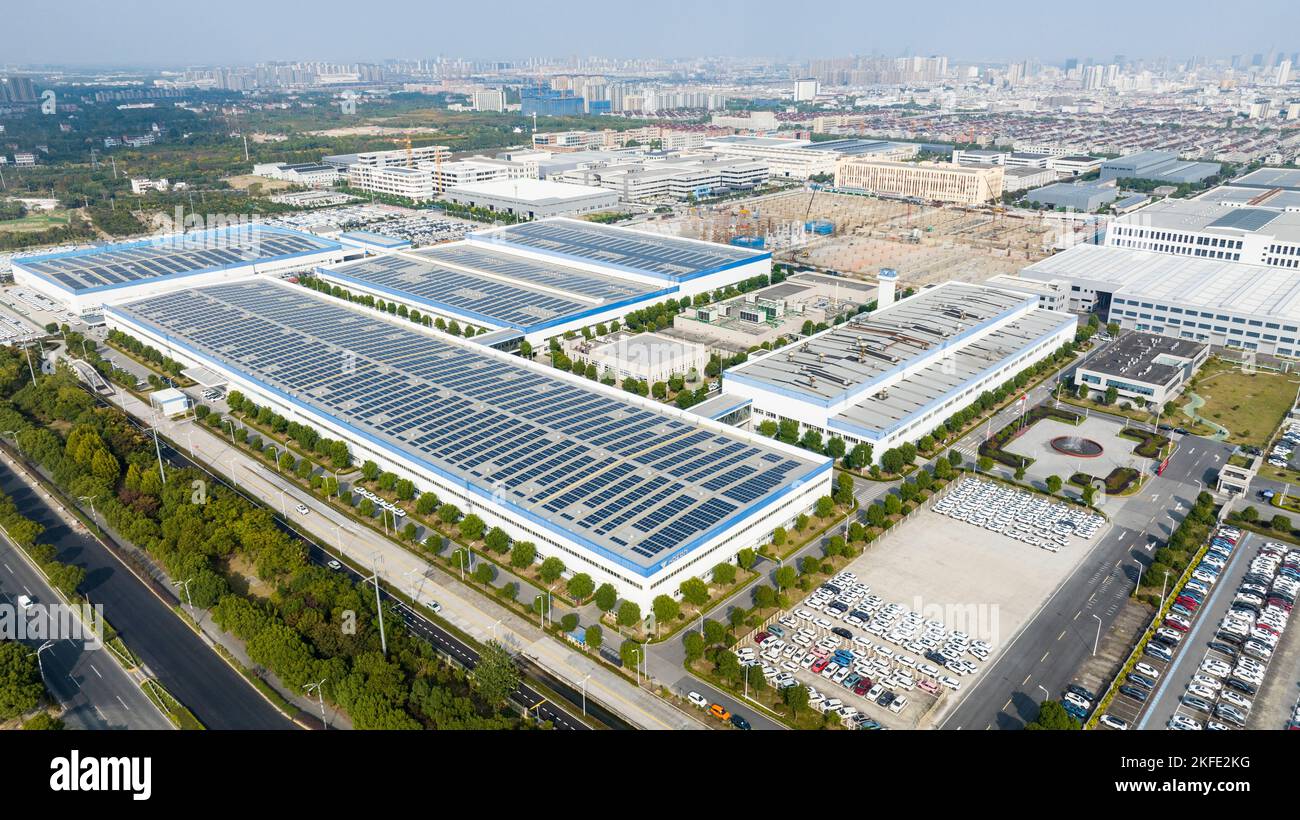 Aerial photos show the production base of Hozon Auto New Energy ...