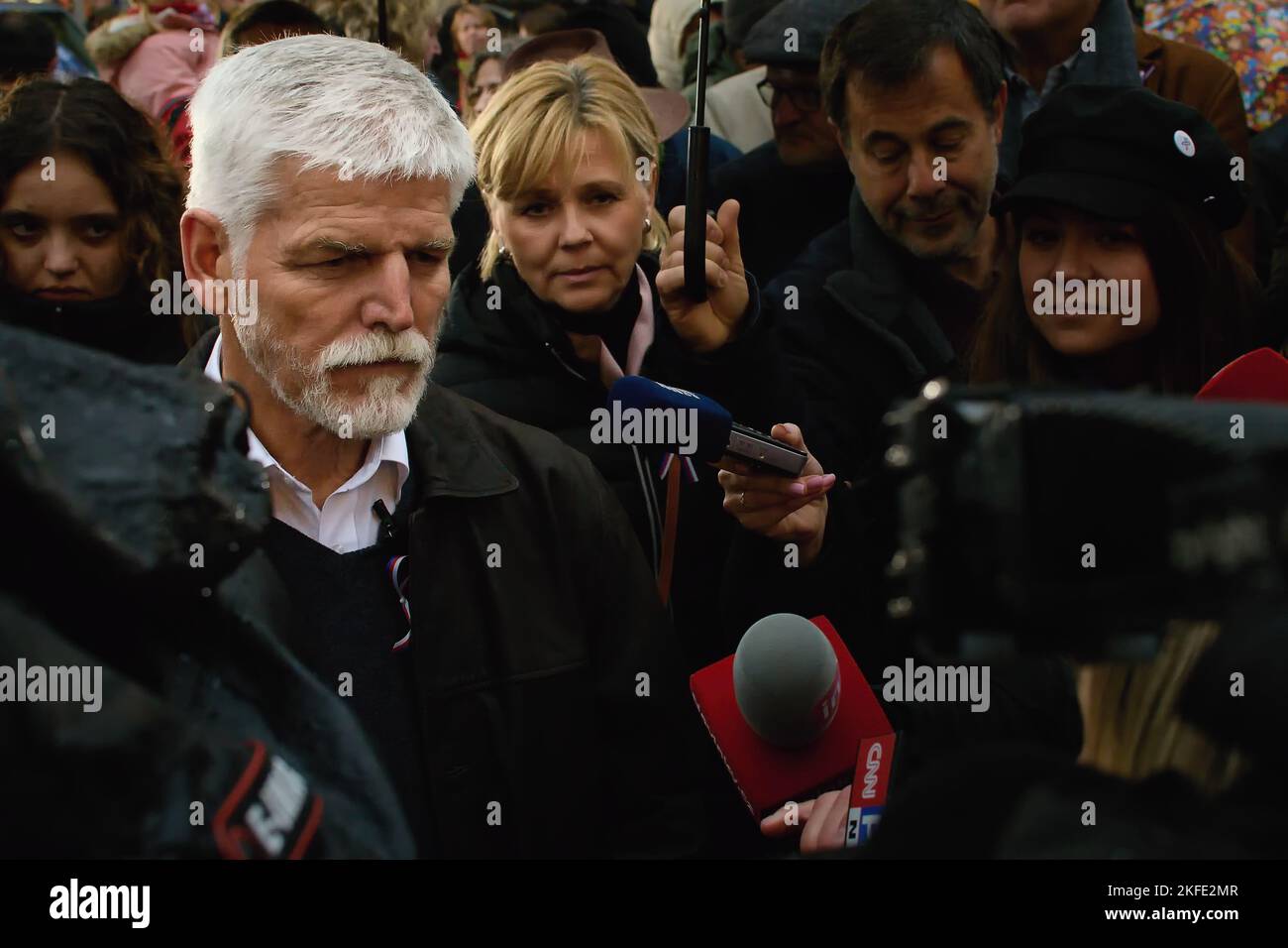 National anniversary holiday on November 17 at Narodni trida in Prague ...