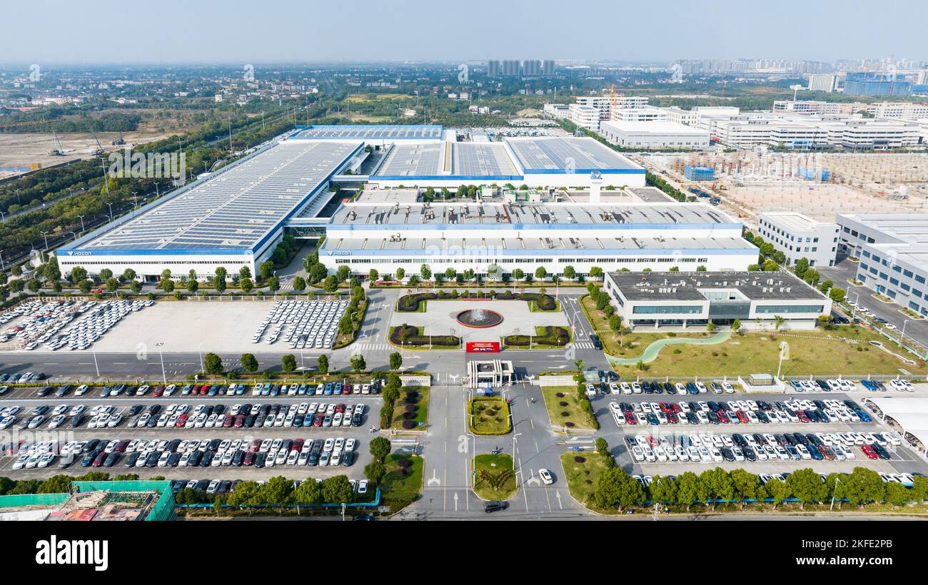 Aerial photos show the production base of Hozon Auto New Energy ...