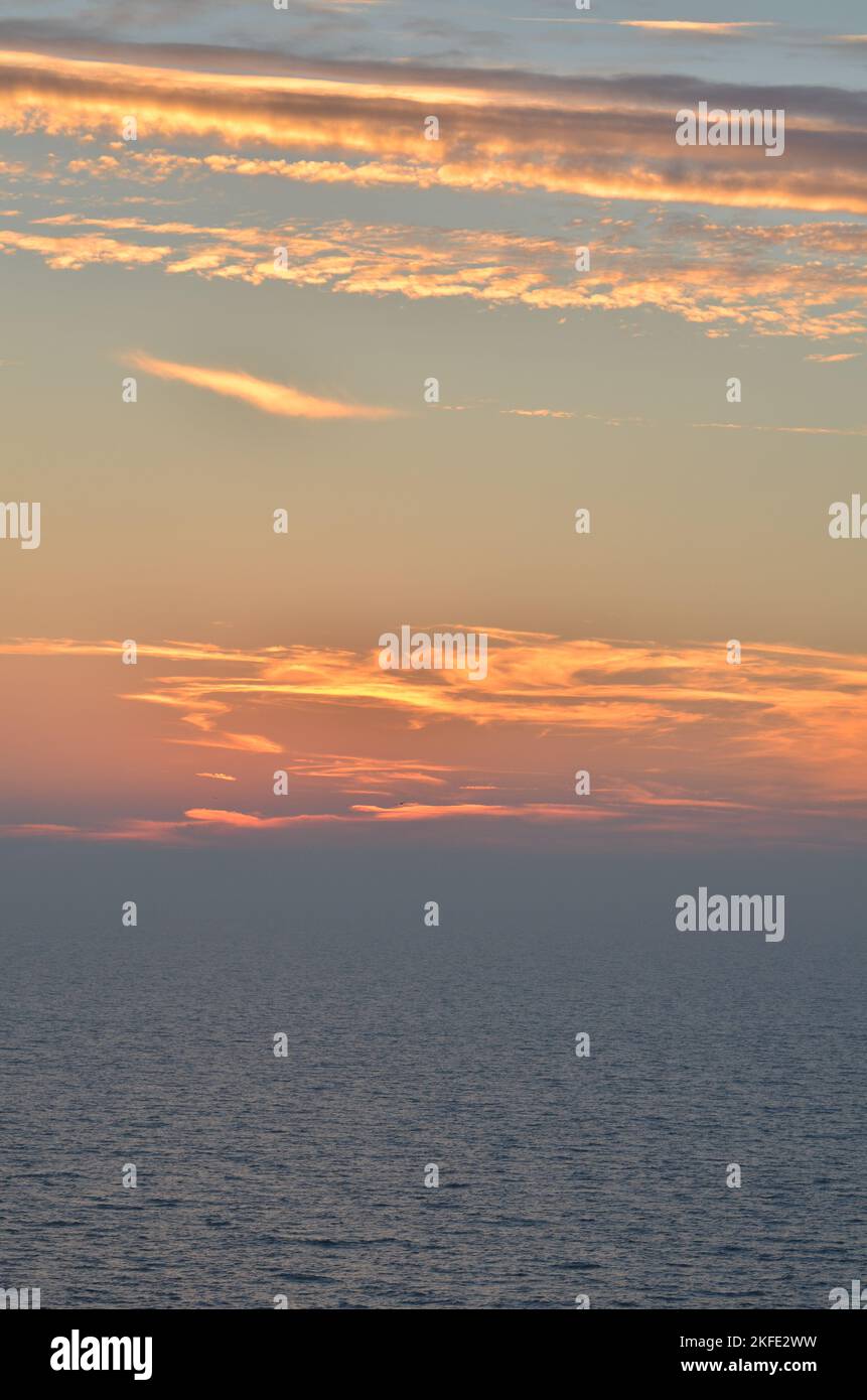 dawn at sea no sun colorfull pastell gradient ocean Stock Photo - Alamy