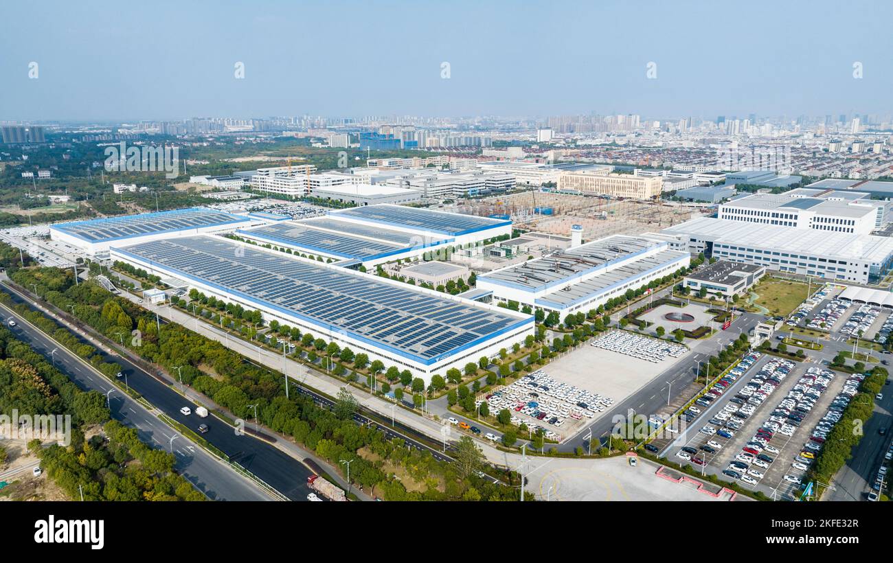 Aerial photos show the production base of Hozon Auto New Energy ...