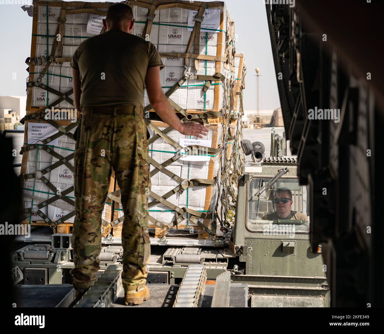 U.S. military personnel assigned to United States Central Command load ...