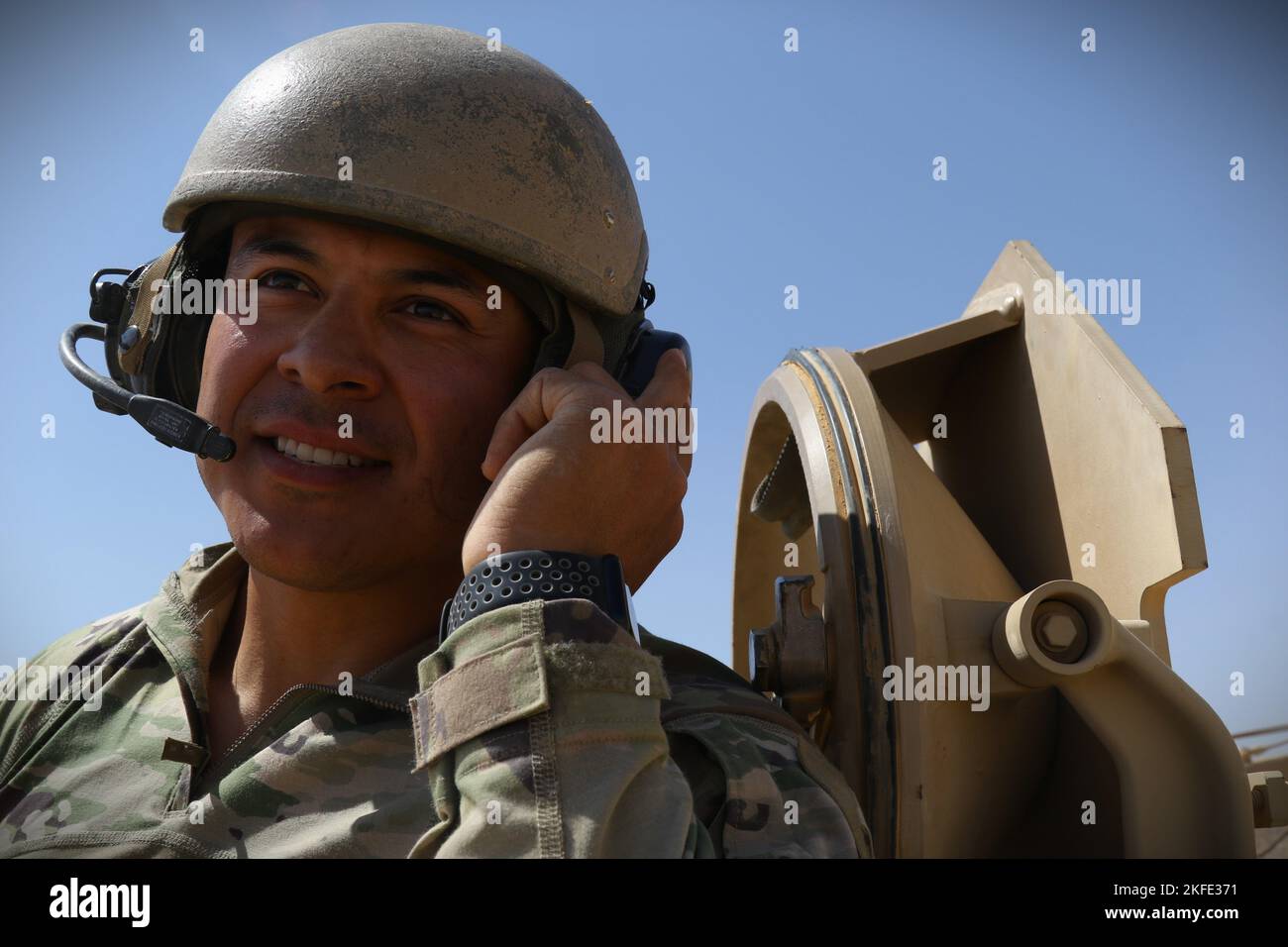 Staff Sgt. Anthony Rangel, tank gunner for Badger Troop, 3-116 Combined ...