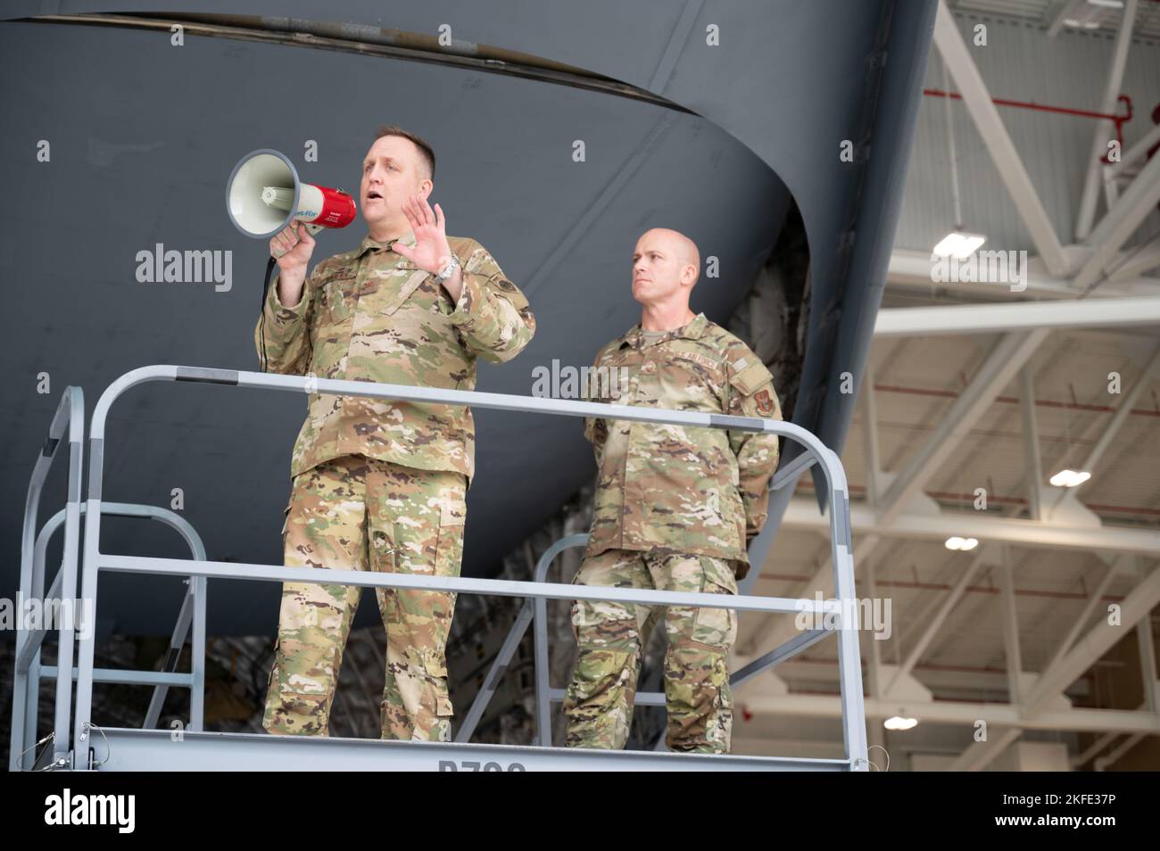 Col. Bryan M. Bailey, commander of the 911th Airlift Wing, and Chief Master Sgt. Dennis ...