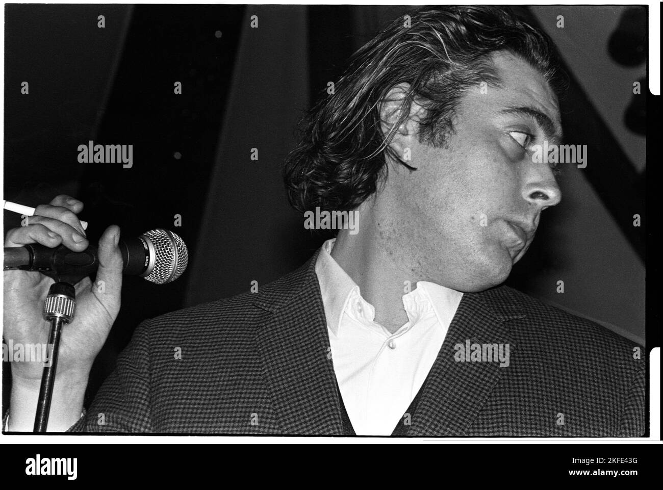 TINDERSTICKS, EARLY TOUR, 1994: Singer Stuart Staples of The ...