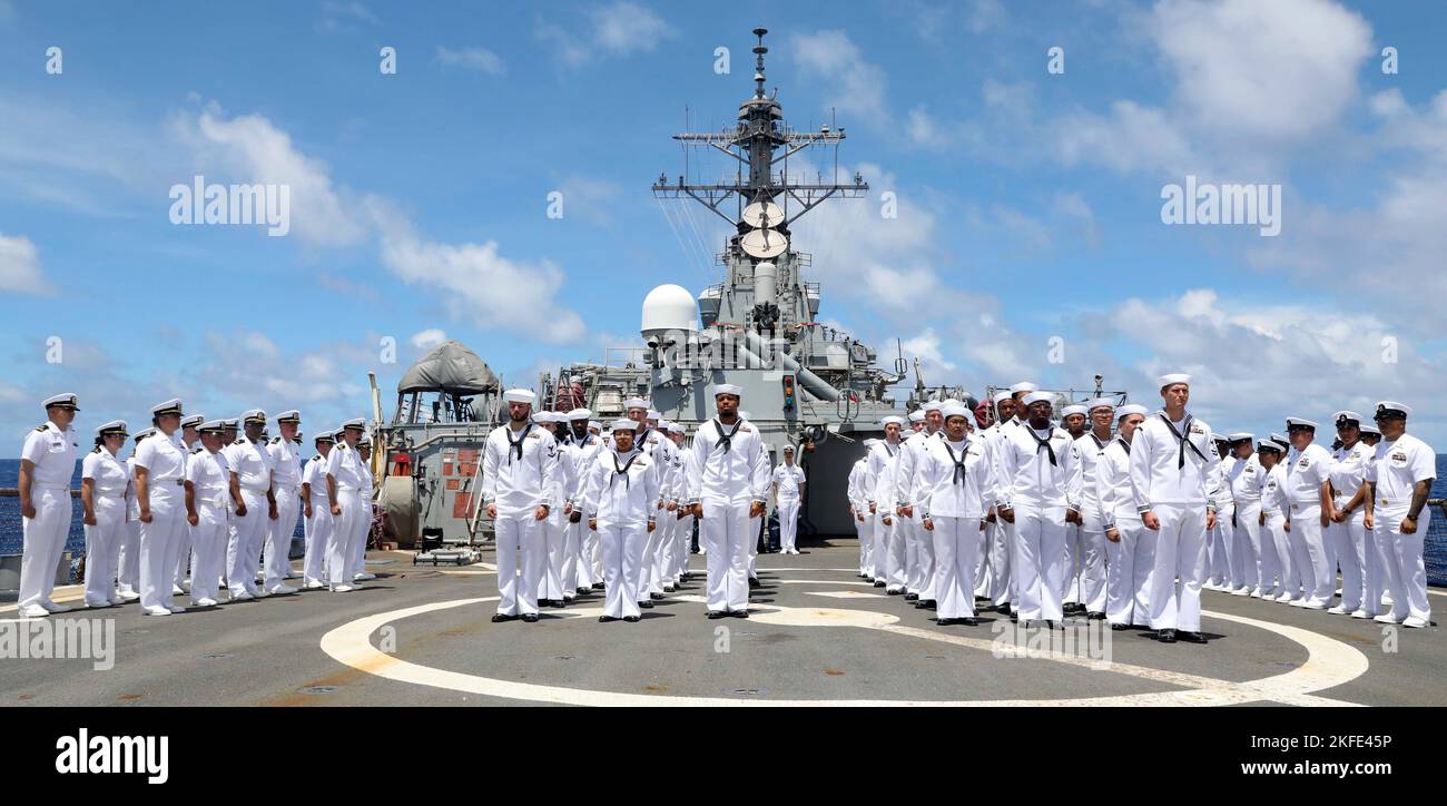 PHILIPPINE SEA (Sept. 11, 2022) – Sailors assigned to Arleigh Burke ...