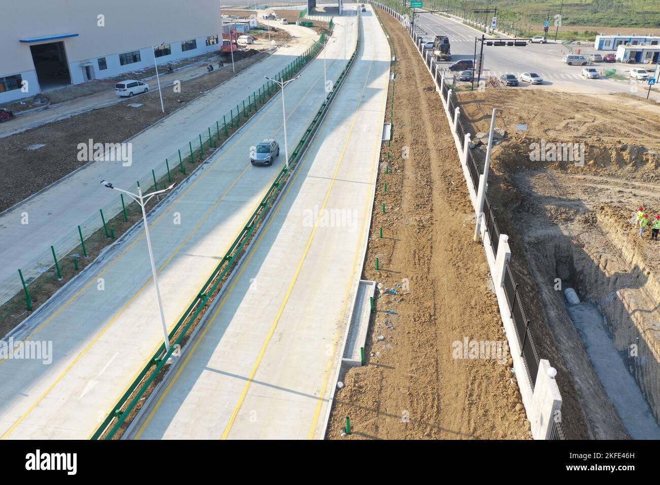 Aerial photos show the production area of BYD Hefei in Heifei City ...