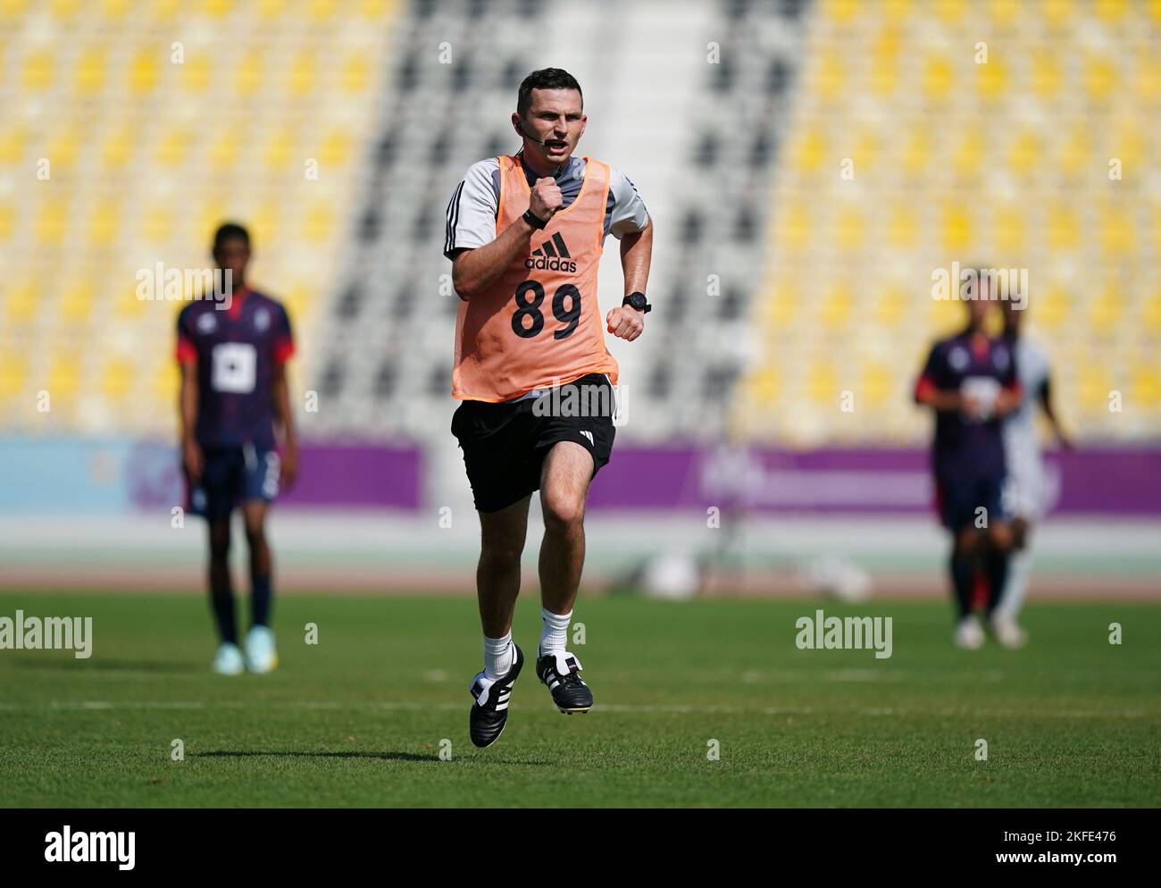 Michael Oliver during a referees media day held at the Qatar Sports ...