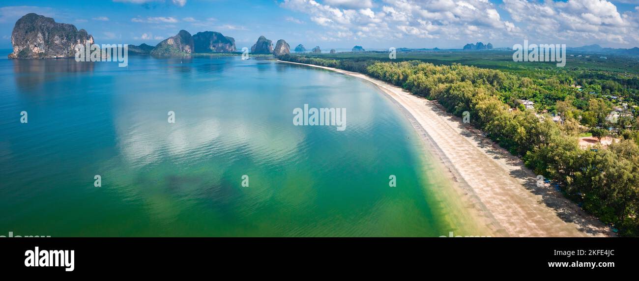 Aerial view of Pak Meng Beach in koh Lanta, Krabi, Thailand Stock Photo ...