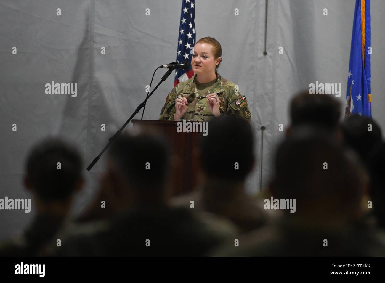Chief Master Sgt. Jennifer McKeen, the command chief of the 380th Air ...