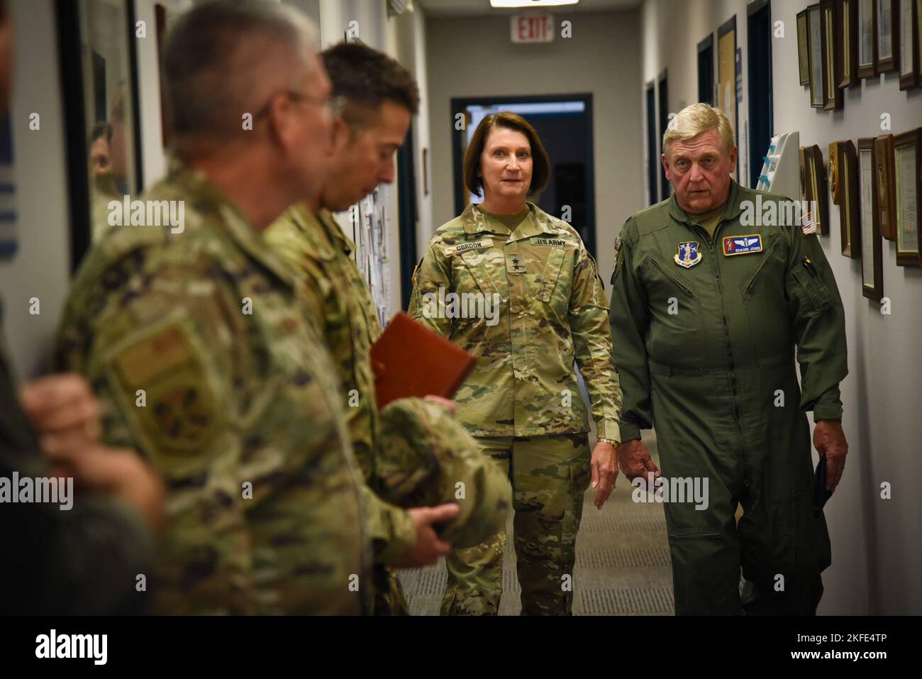 US Army Maj. Gen. Sheryl Gordon visits airmen of the 117th Air ...
