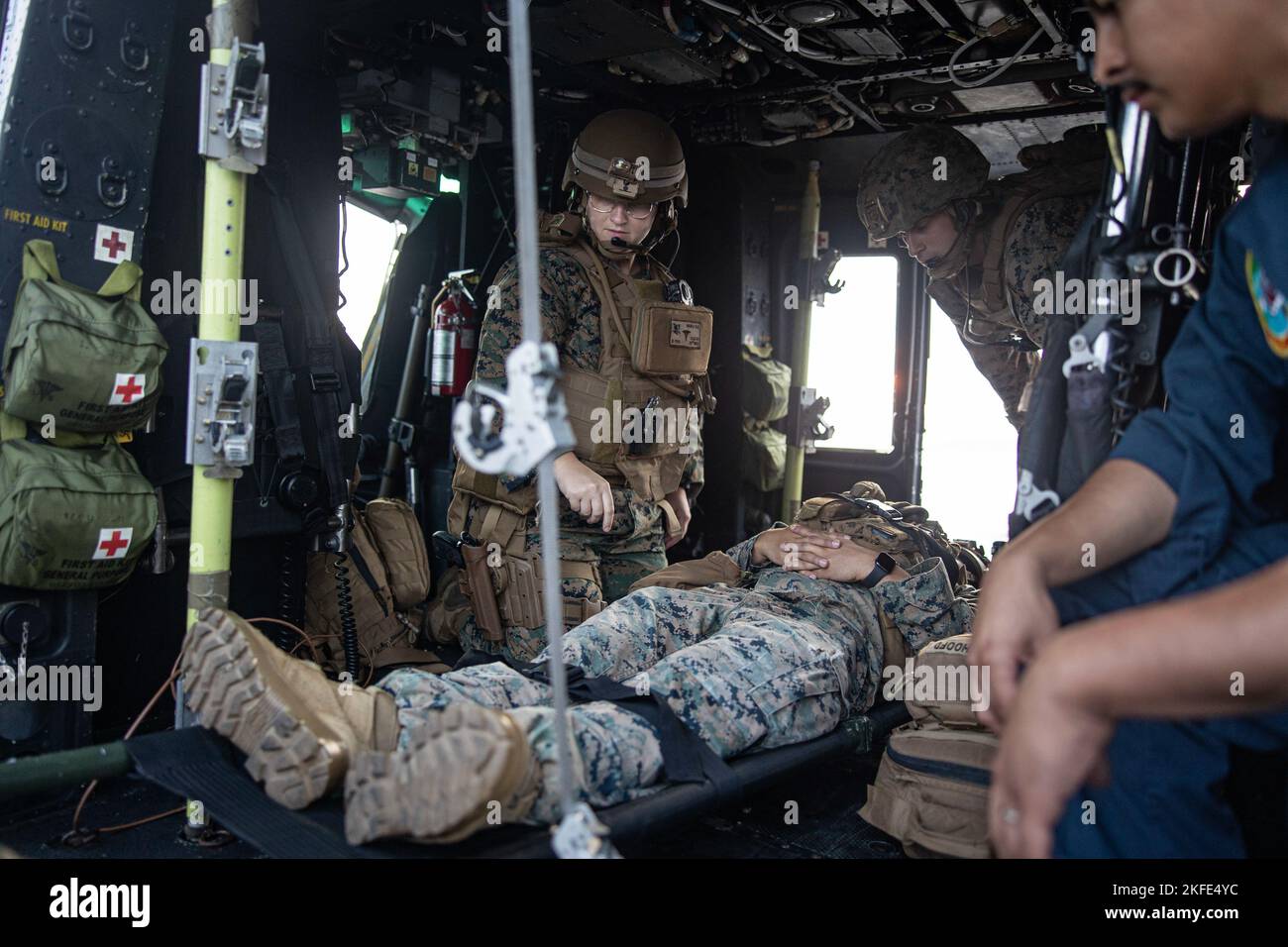 U.S. Navy Corpsmen with Combat Logistics Battalion 31, 31st Marine ...