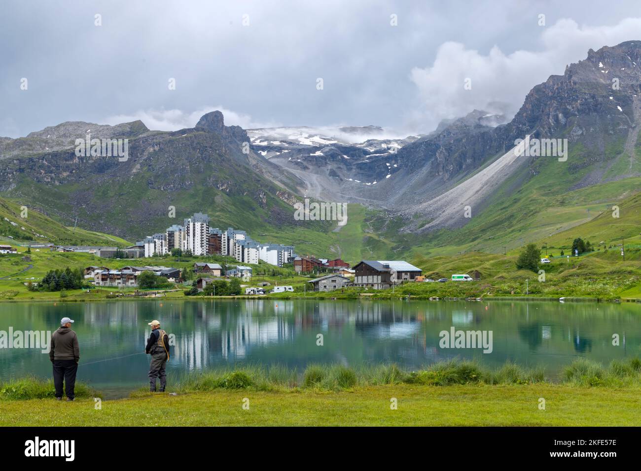 Spring and summer landscape, Tignes, Vanoise national park, France ...