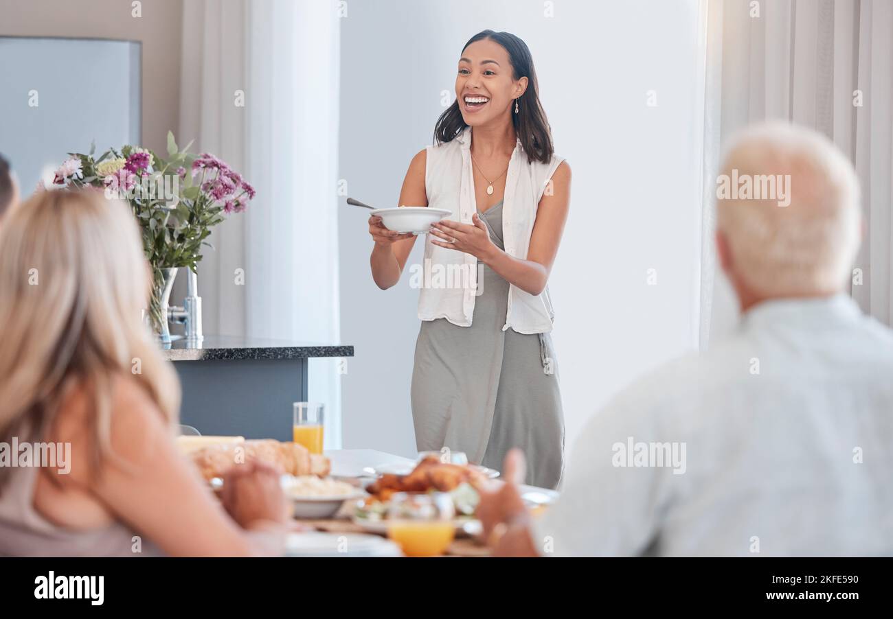 Woman serving men hi-res stock photography and images - Alamy