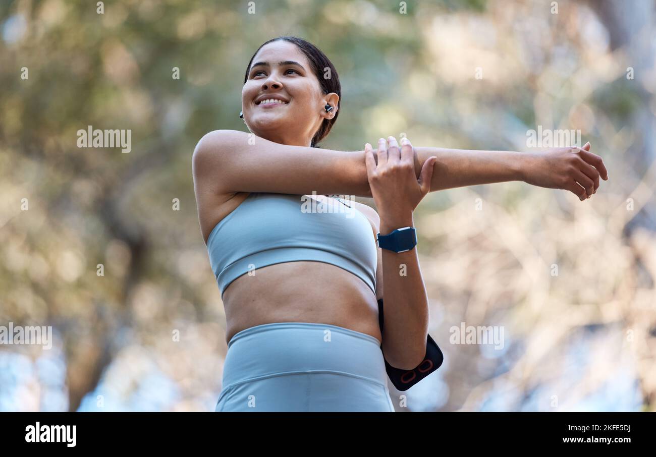 Female runner warm up hi-res stock photography and images - Alamy