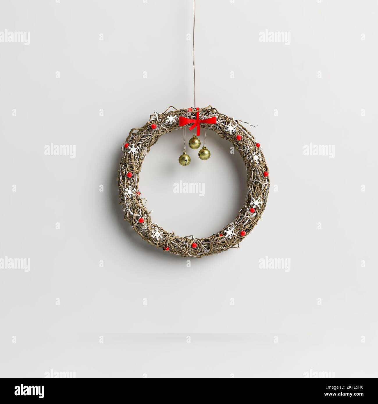 3d illustration of christmas ring isolated on white background Stock ...