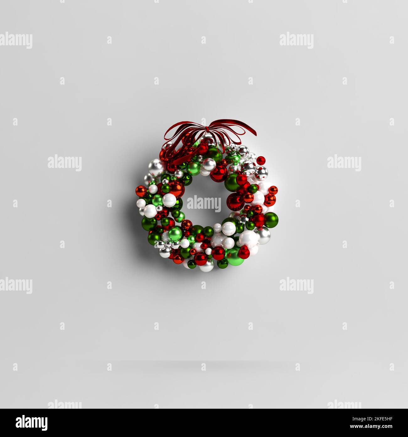 3d illustration of christmas ring isolated on white background Stock ...
