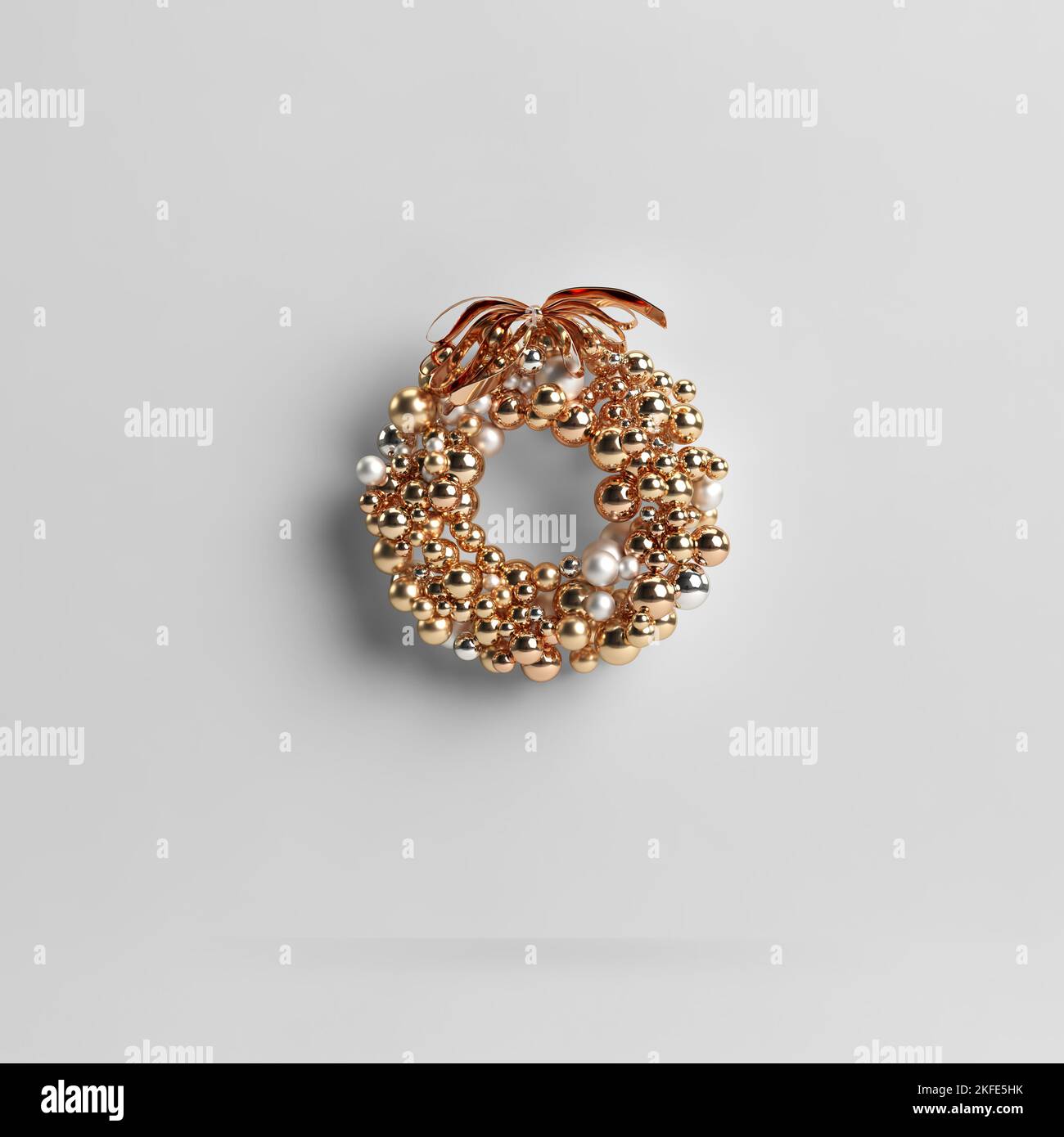 3d illustration of christmas ring isolated on white background Stock ...