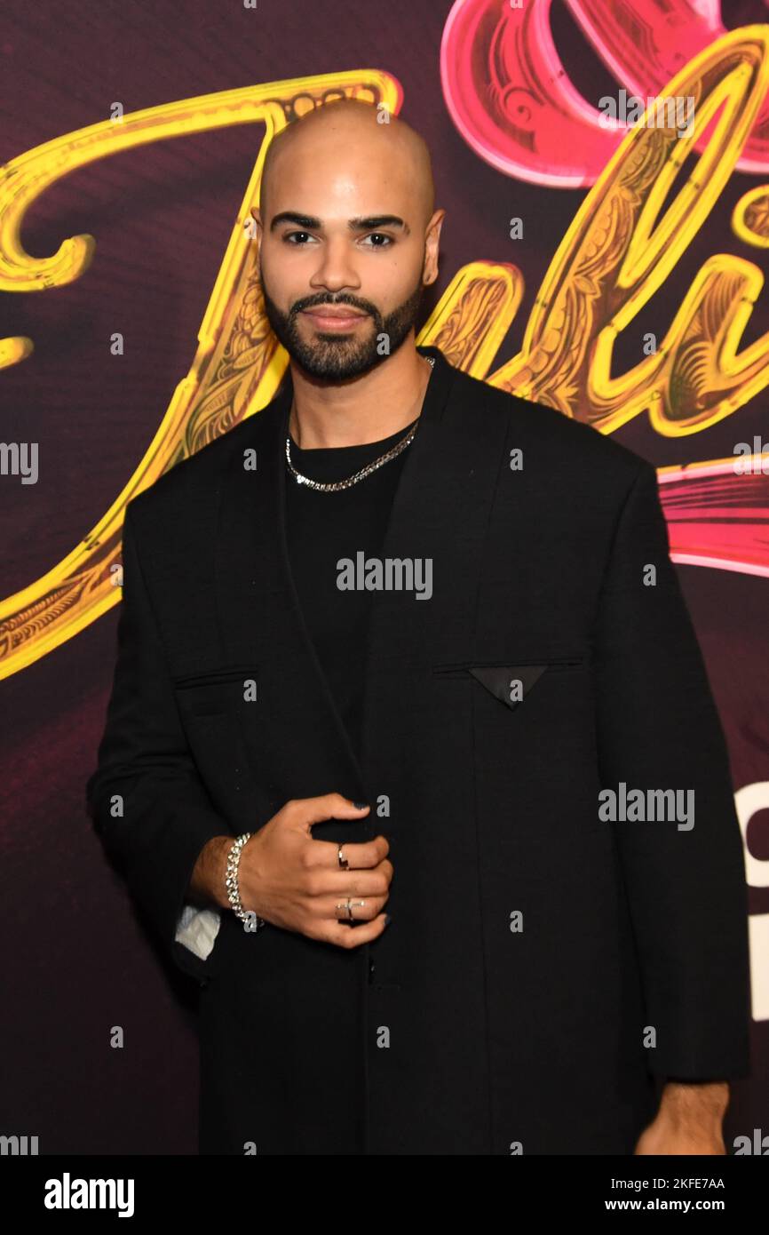 New York, NY, on November 17, 2022. Nicholas Edwards attends the '& Juliet' opening night on ...