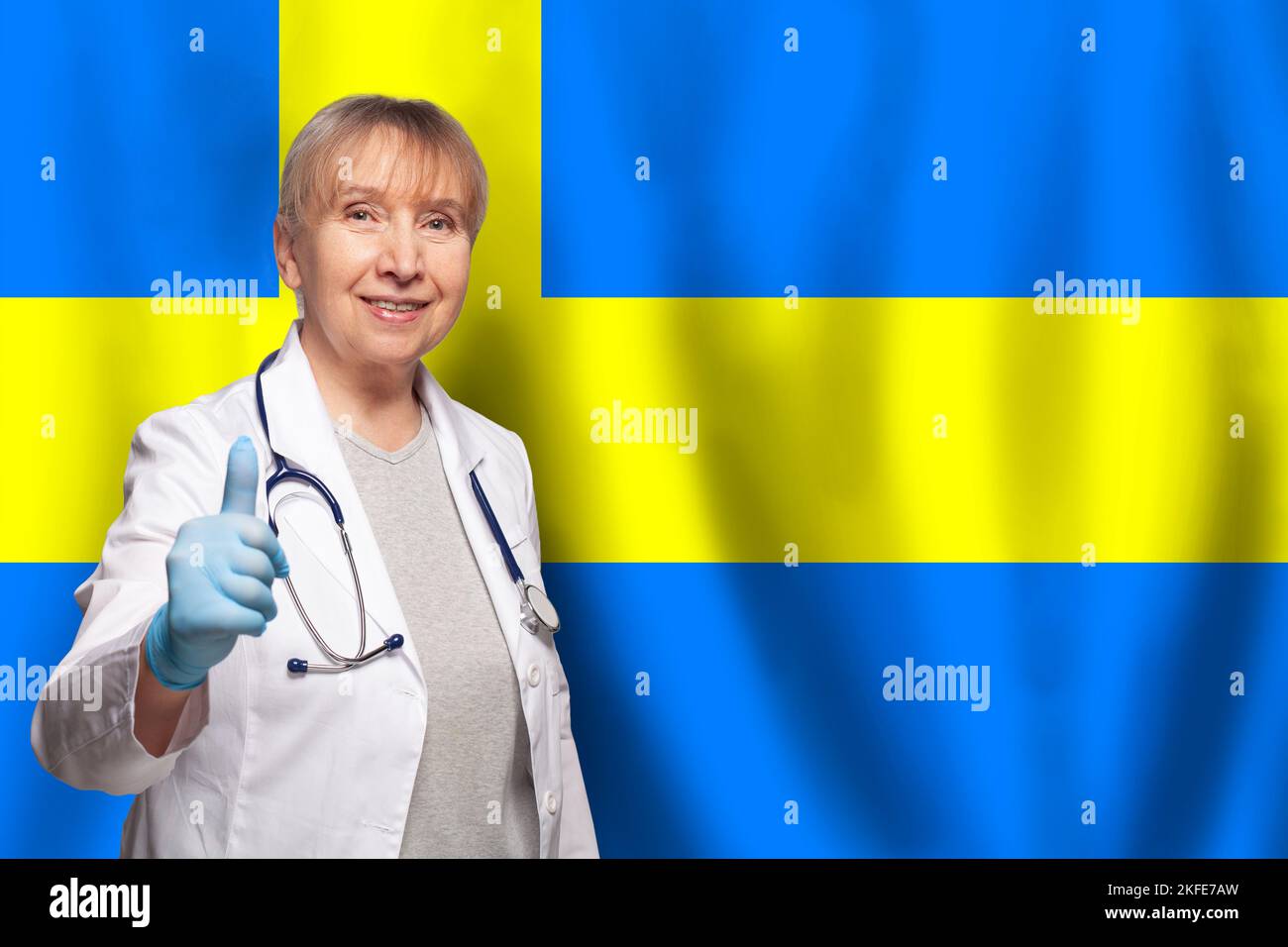 Swedish female flag hi-res stock photography and images - Alamy