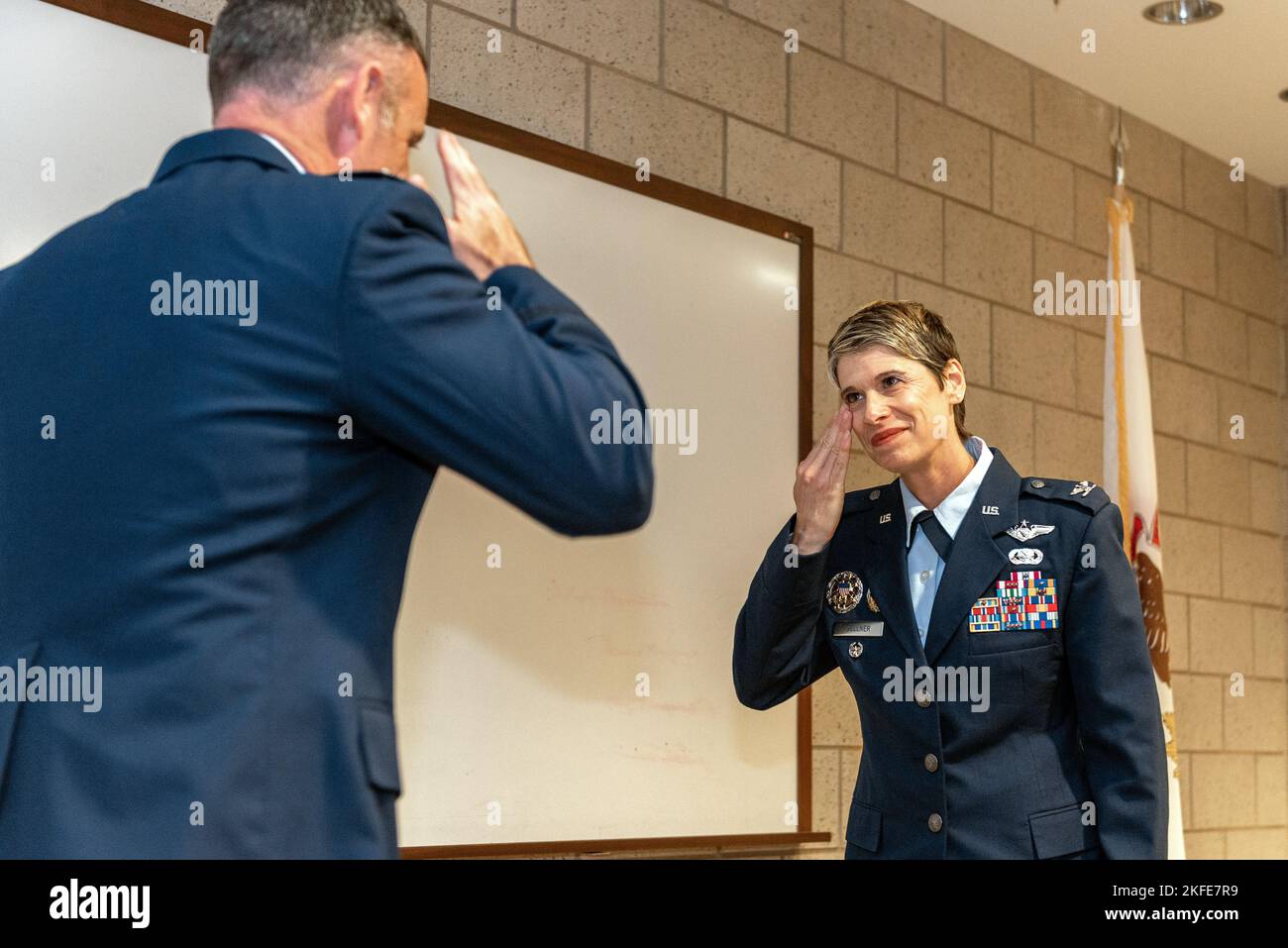 U.S. Air Force Col. Asheleigh Gellner, the vice wing commander of the ...