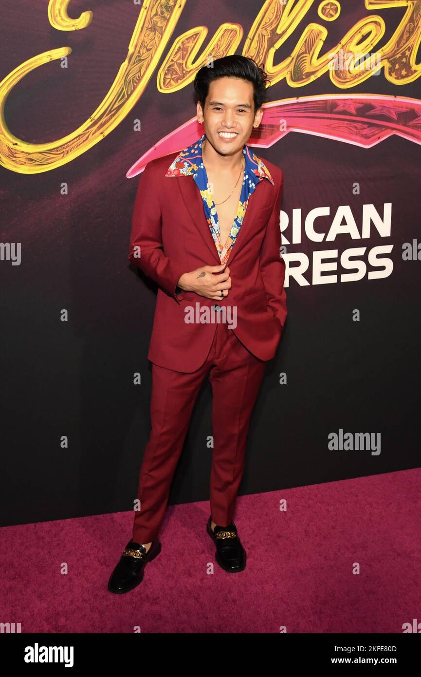 New York, NY, on November 17, 2022. Nico DeJesus attends the '& Juliet ...