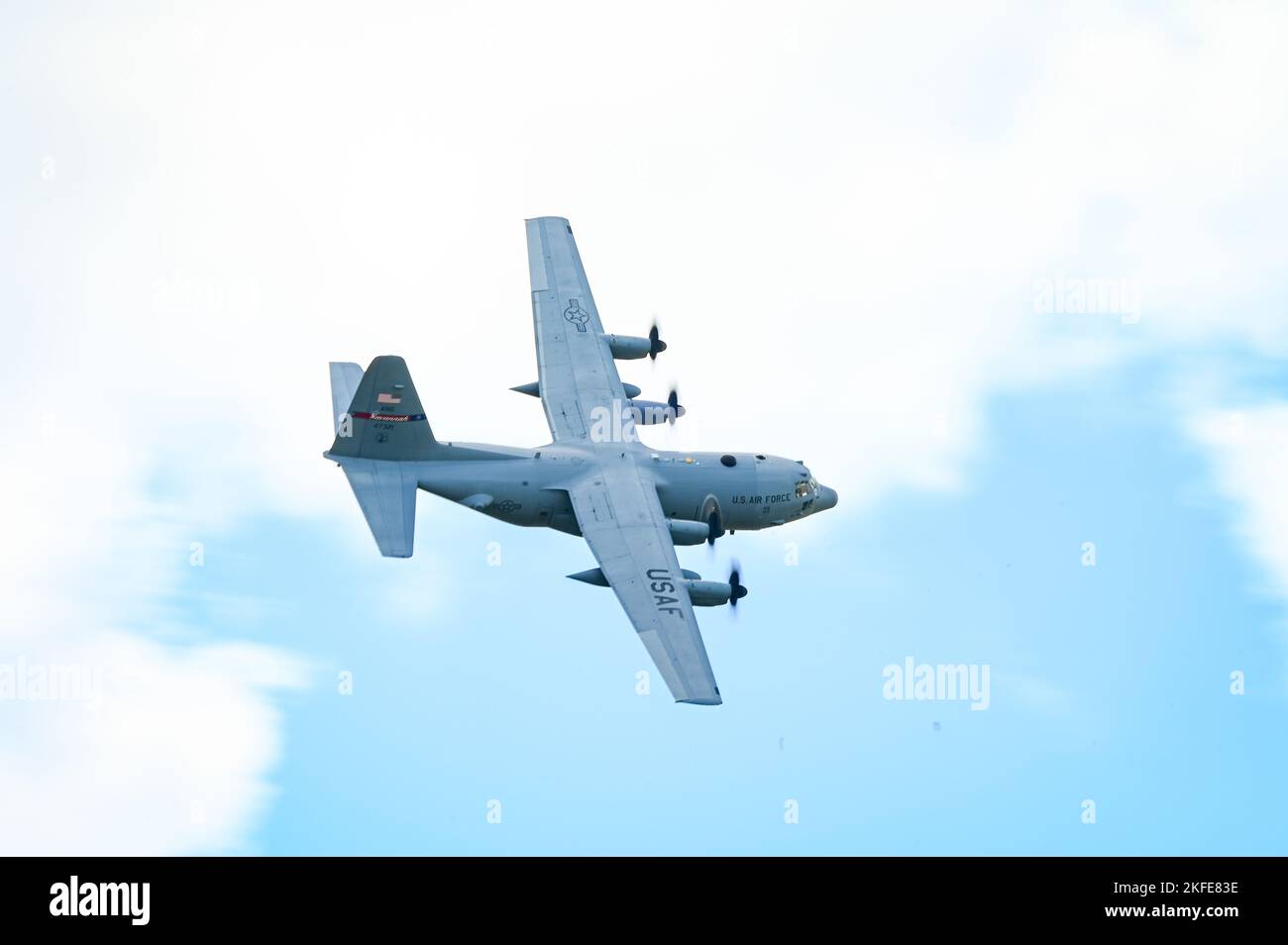 A C-130 Hercules aircraft from the Georgia Air National Guard prepares ...