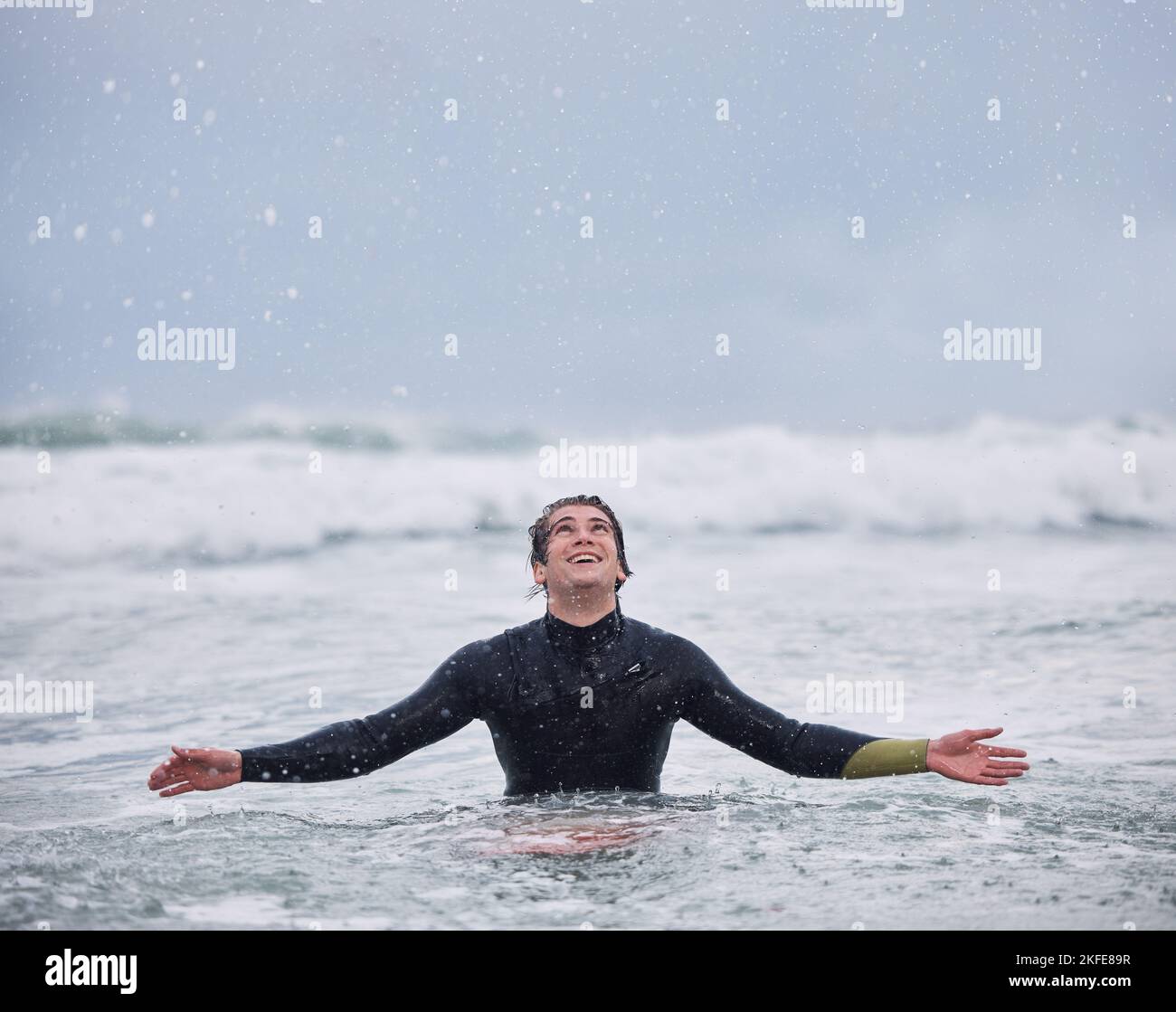 Person swimming rain hi-res stock photography and images - Alamy