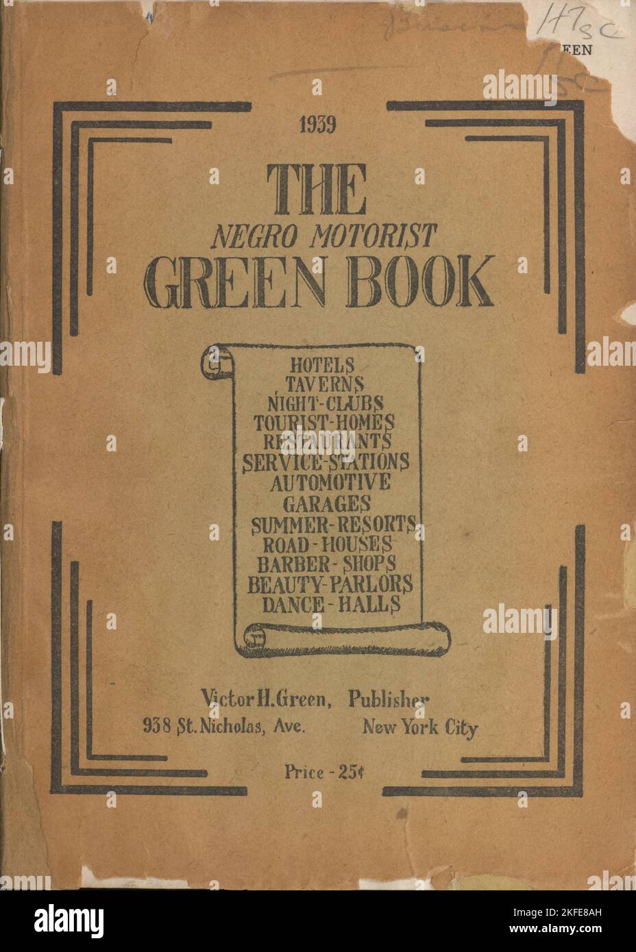 The Negro Motorist Green Book: 1939 Stock Photo - Alamy
