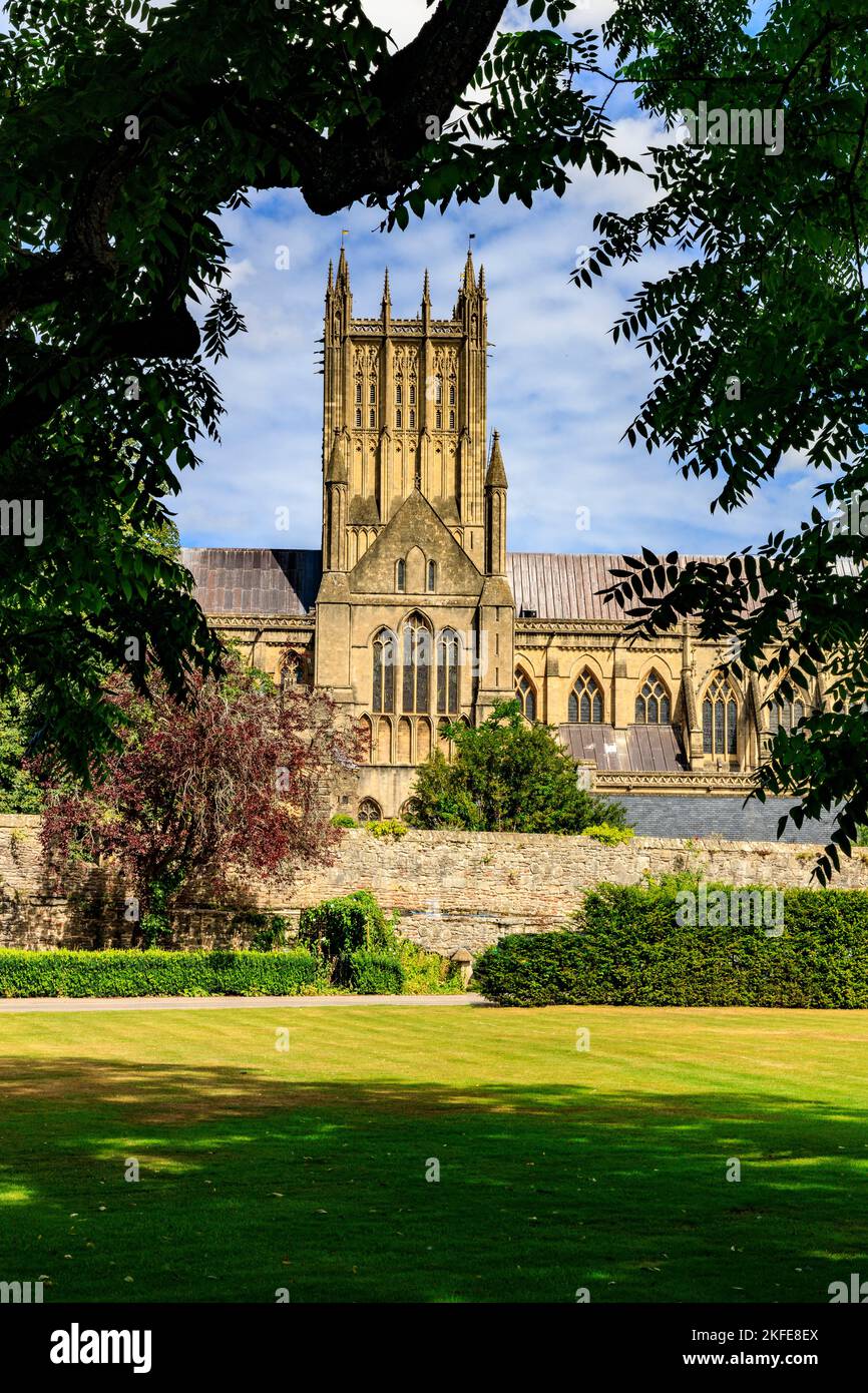 The magnificent Cathedral viewed across the croquet lawn in the Bishop ...