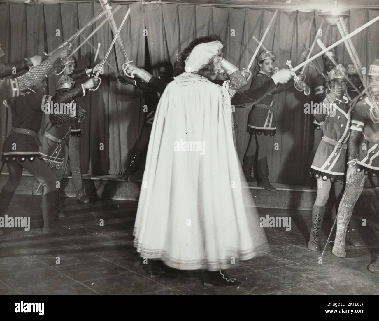 Soldiers with swords raised, 1936 Stock Photo - Alamy