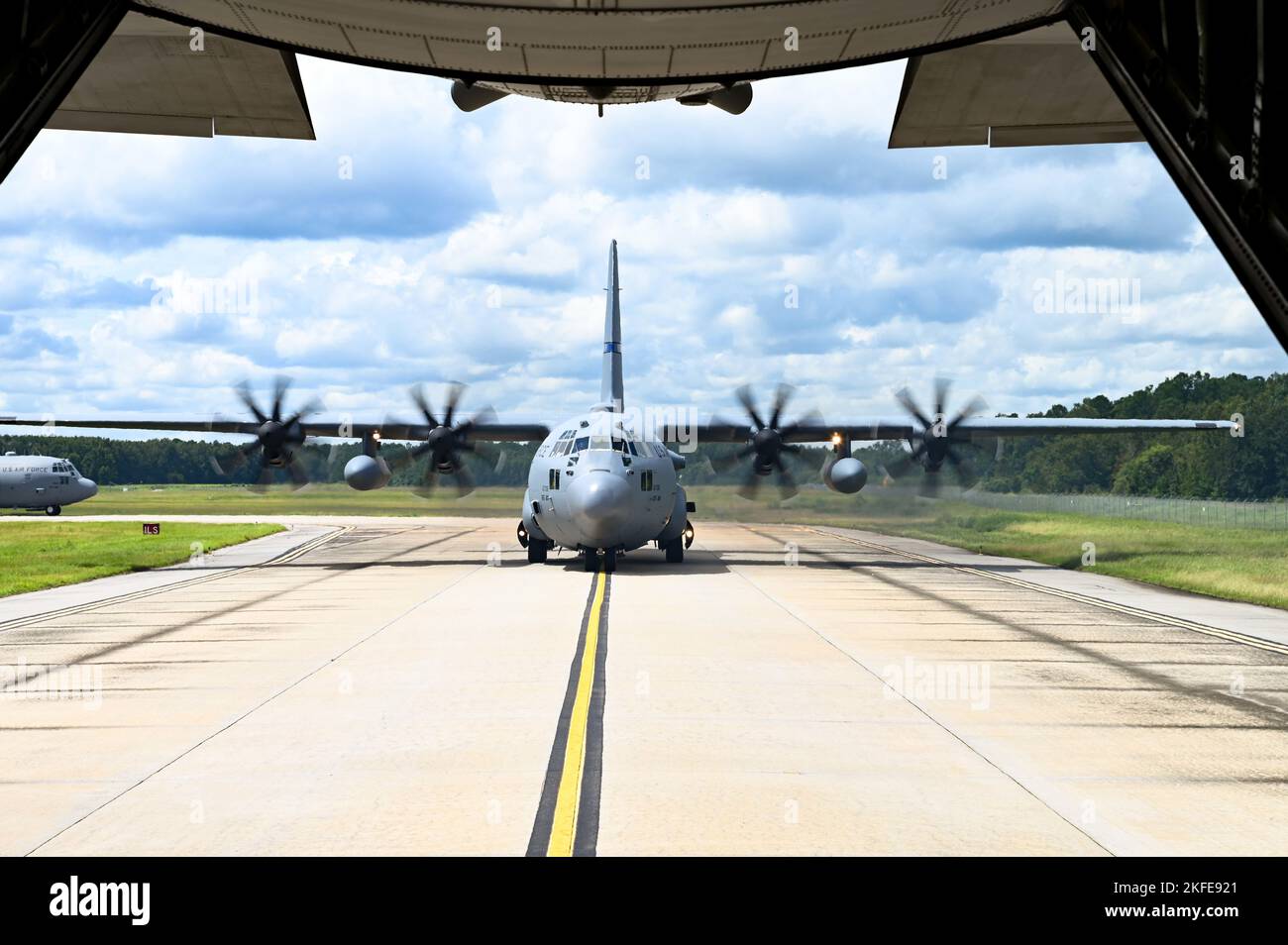 A C-130 Hercules aircraft from the 165th Airlift Wing, Georgia Air ...