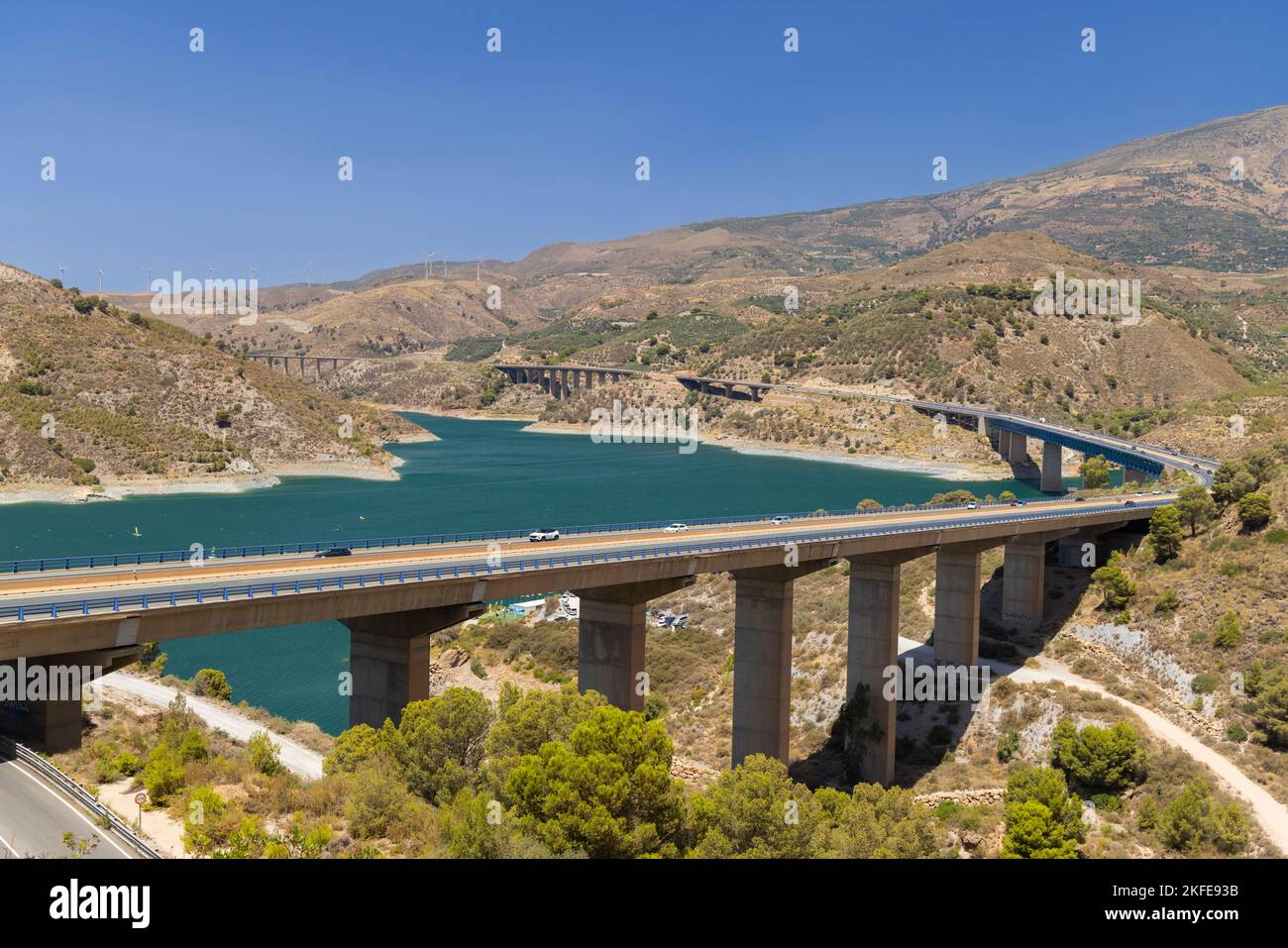 water dam Rules (Embalse de Rules), Sierra Nevada, Andalusia, Spain ...
