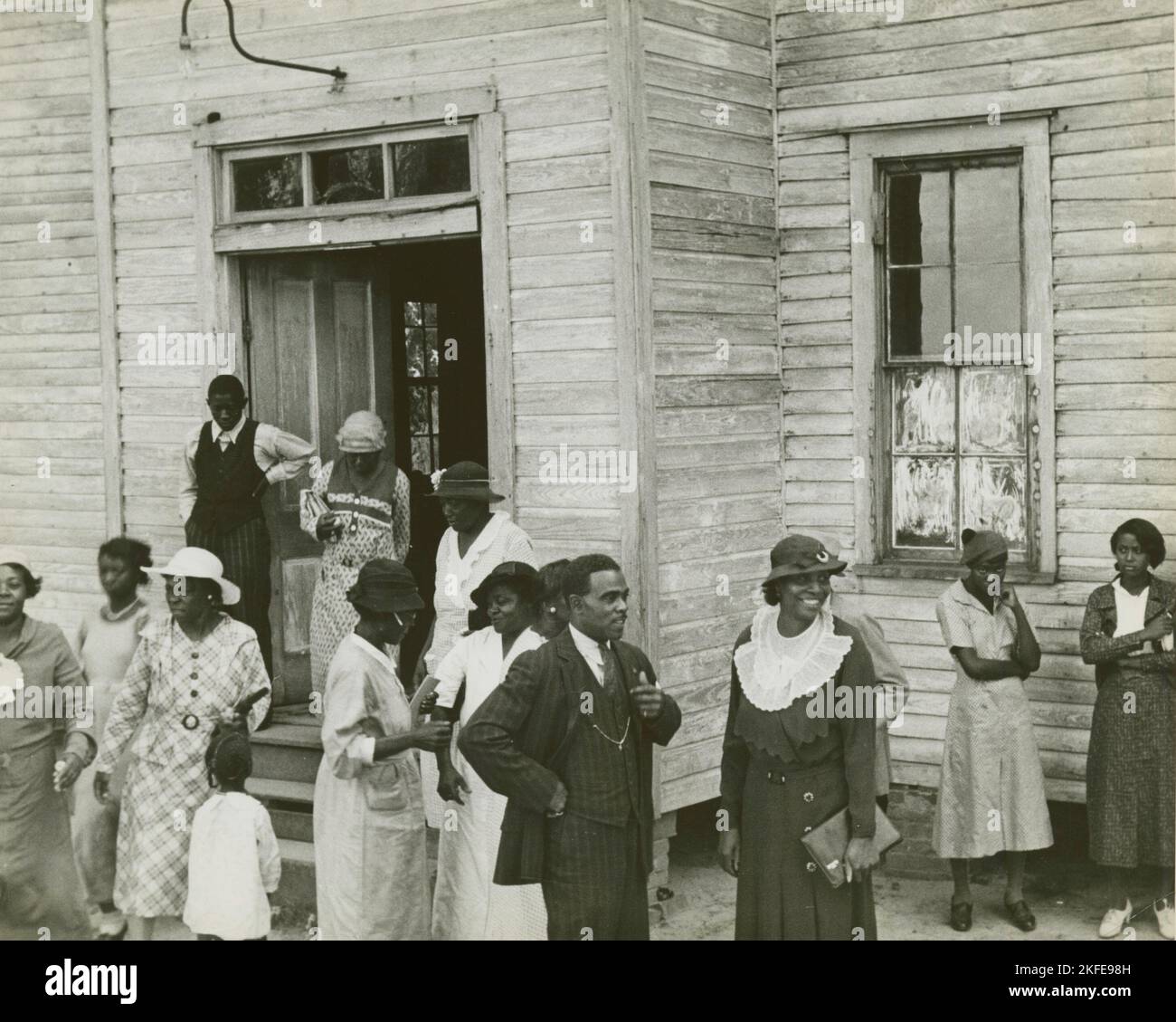 Sunday in Little Rock, Ark., 1935. African Americans standing and ...