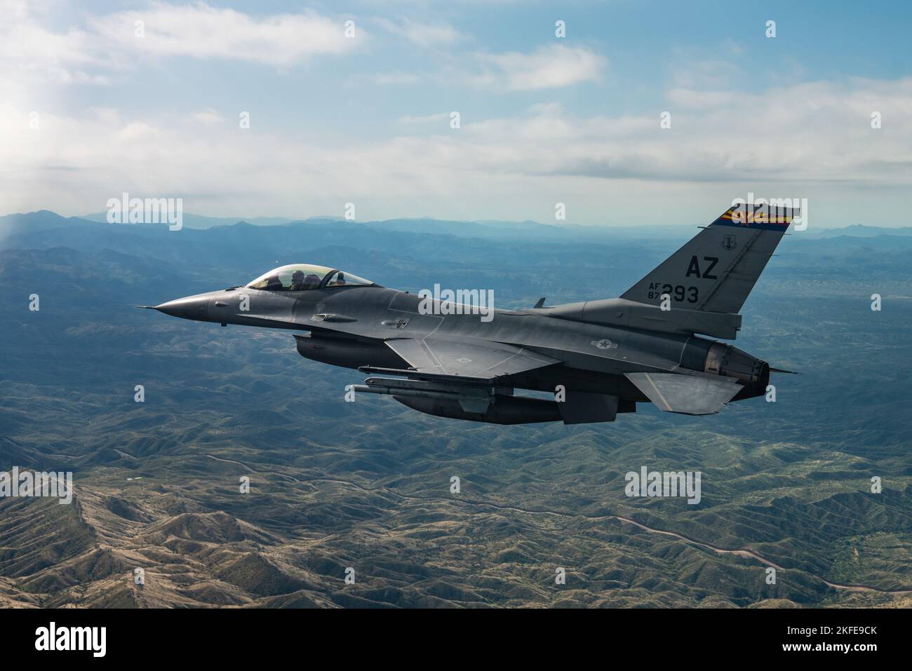 An F-16 assigned to the 162nd Wing, Morris Air National Guard Base ...