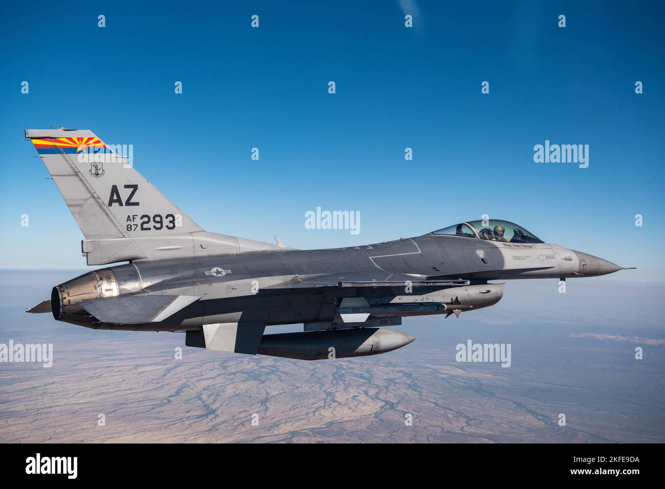 An F-16 assigned to the 162nd Wing, Morris Air National Guard Base ...