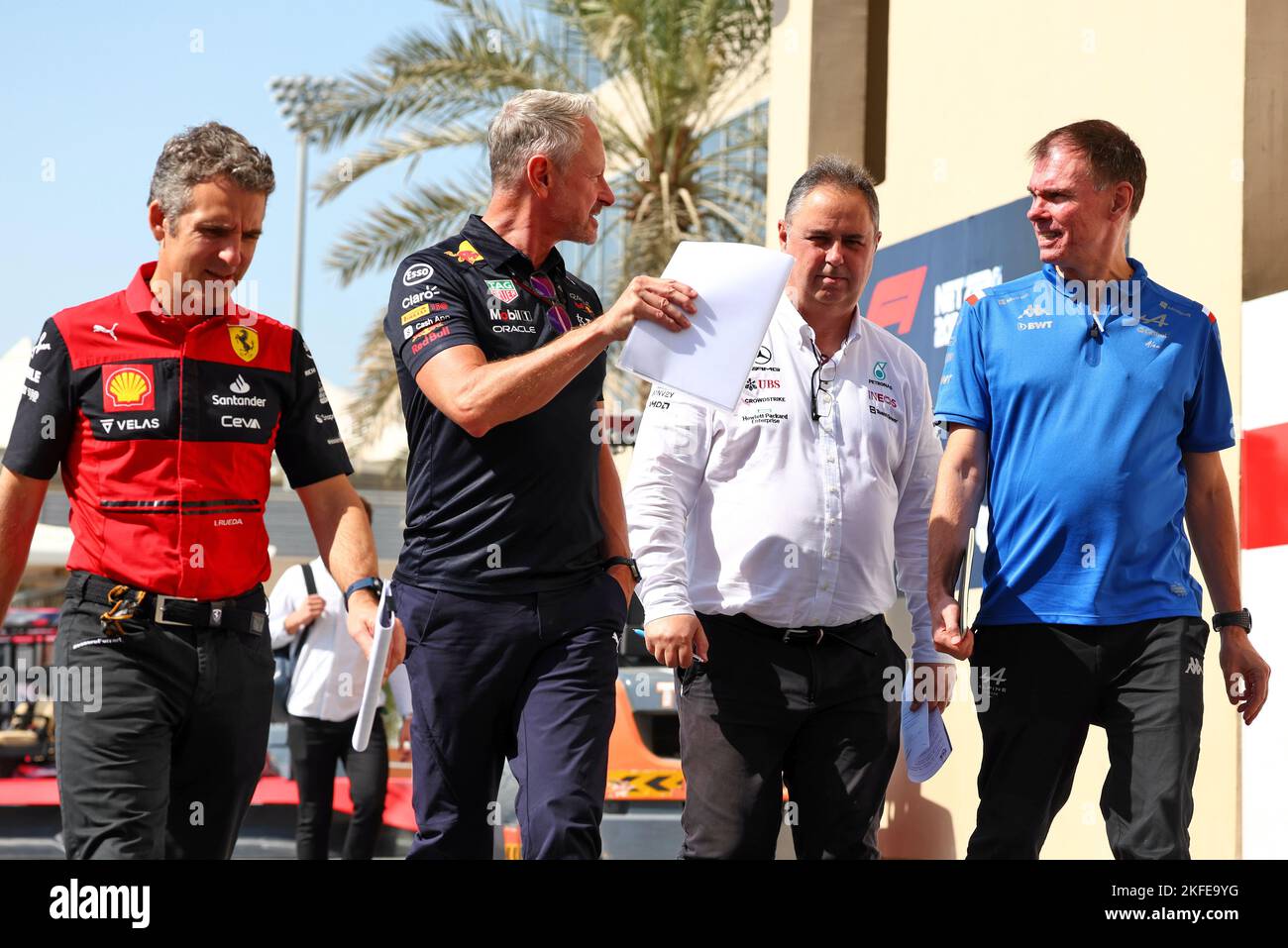 Abu Dhabi, UAE. 17th November 2022. (L to R): Inaki Rueda (ESP) Ferrari ...