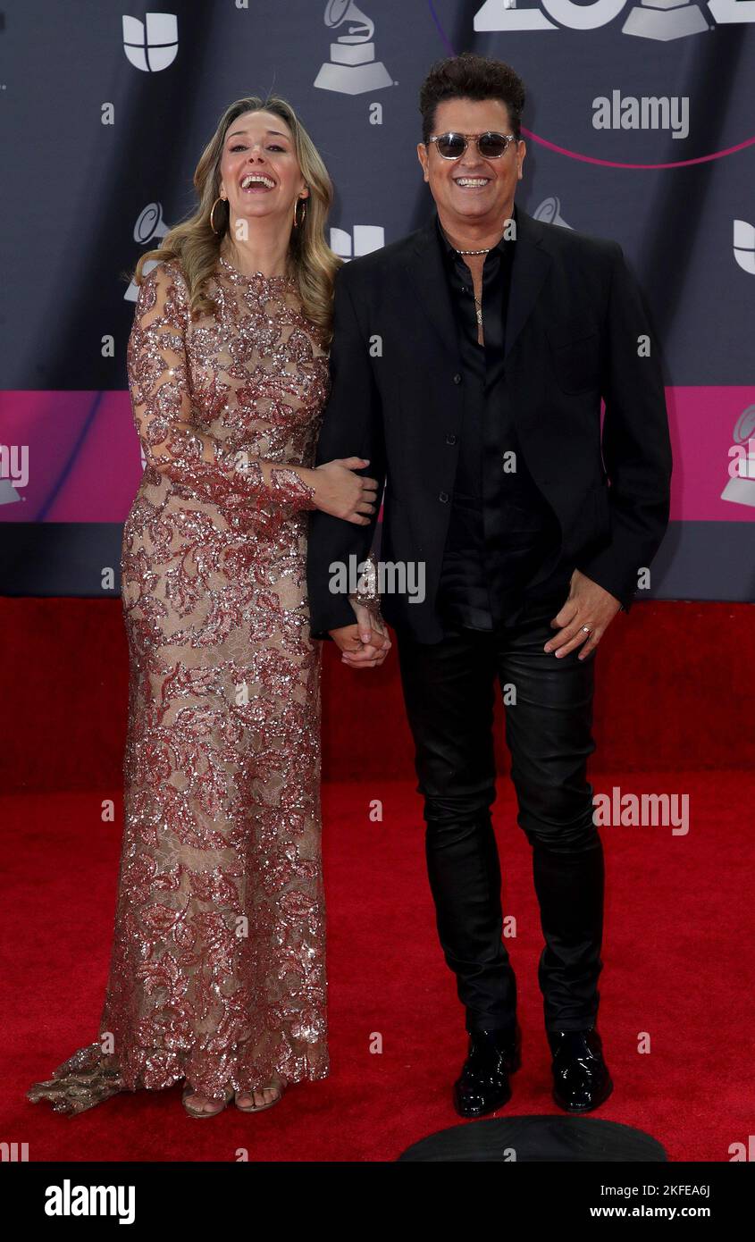 Las Vegas, NV, USA. 17th Nov, 2022. Claudia Elena Vásquez, Carlos Vives ...