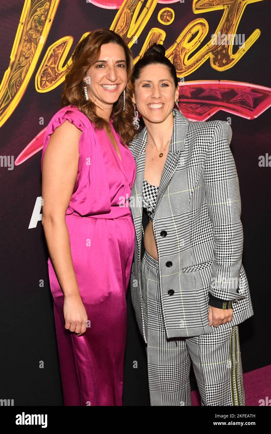 New York, NY, on November 17, 2022. Eva Price and Jennifer Weber attend the '& Juliet' opening ...