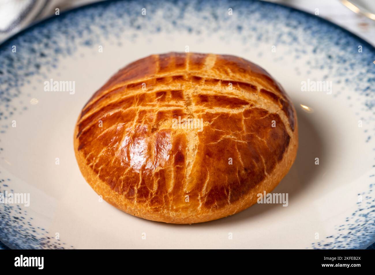 Pogaca on a white background. Turkish pastry product Stock Photo - Alamy