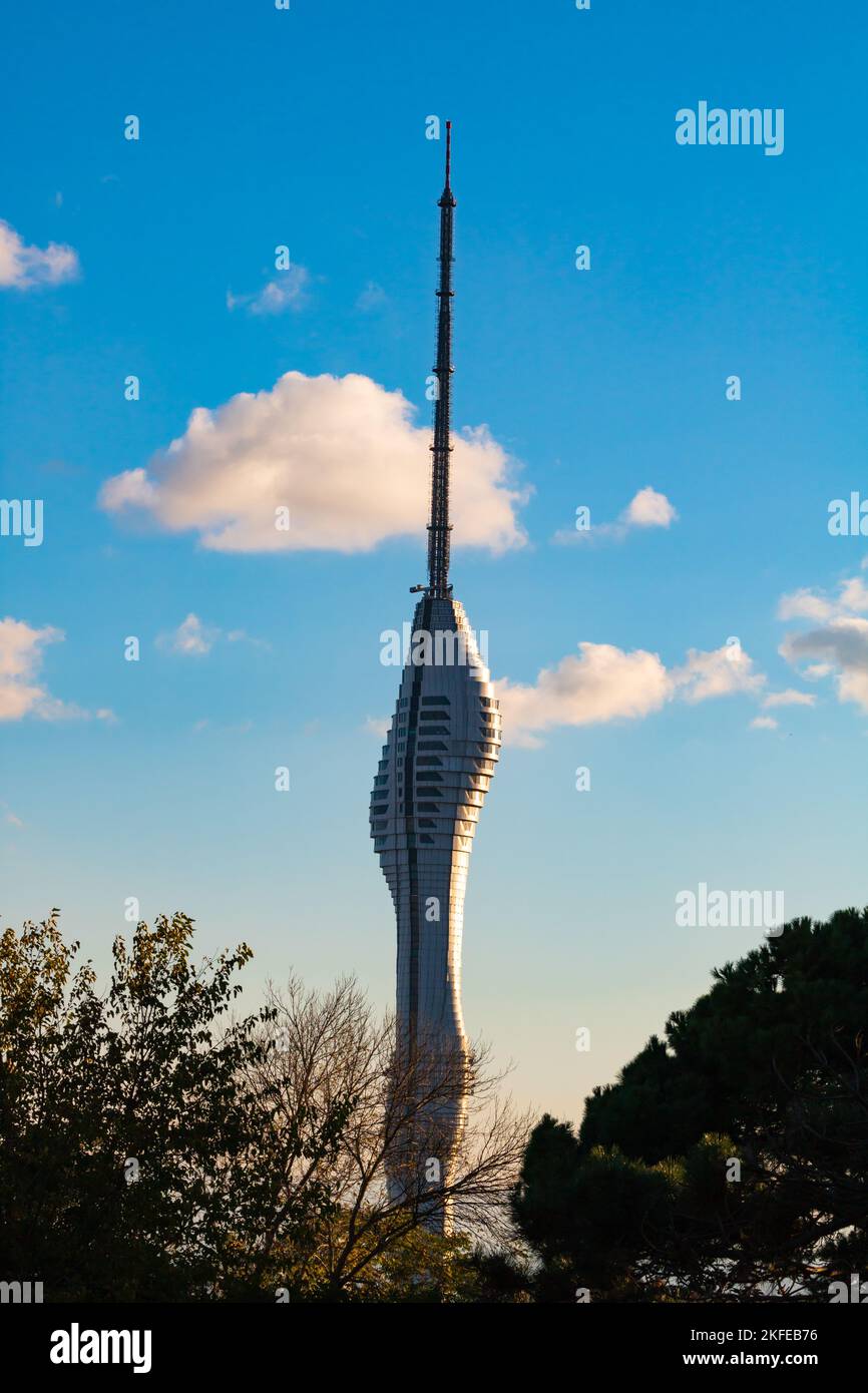 Camlica Radio TV Tower in Istanbul. Modern architecture of Turkey ...