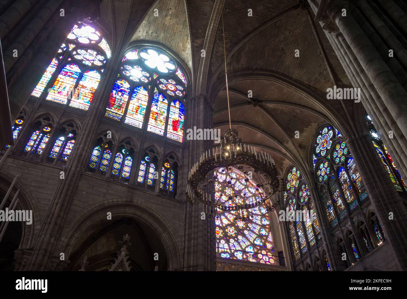 Basilica of Saint-Denis. Interior view, Paris, france Stock Photo - Alamy