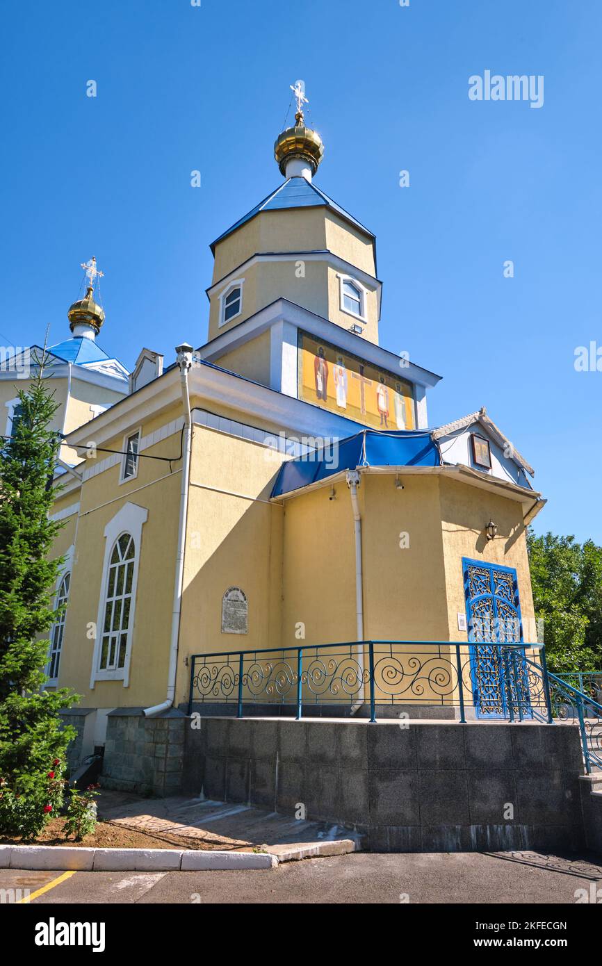 Exterior view of the yellow and blue, Tsarist era, Russian Saints ...