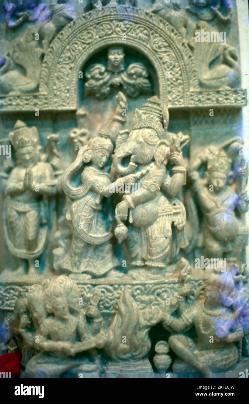 Stone Statue Dipicting Marriage of Ganesh, India Stock Photo - Alamy