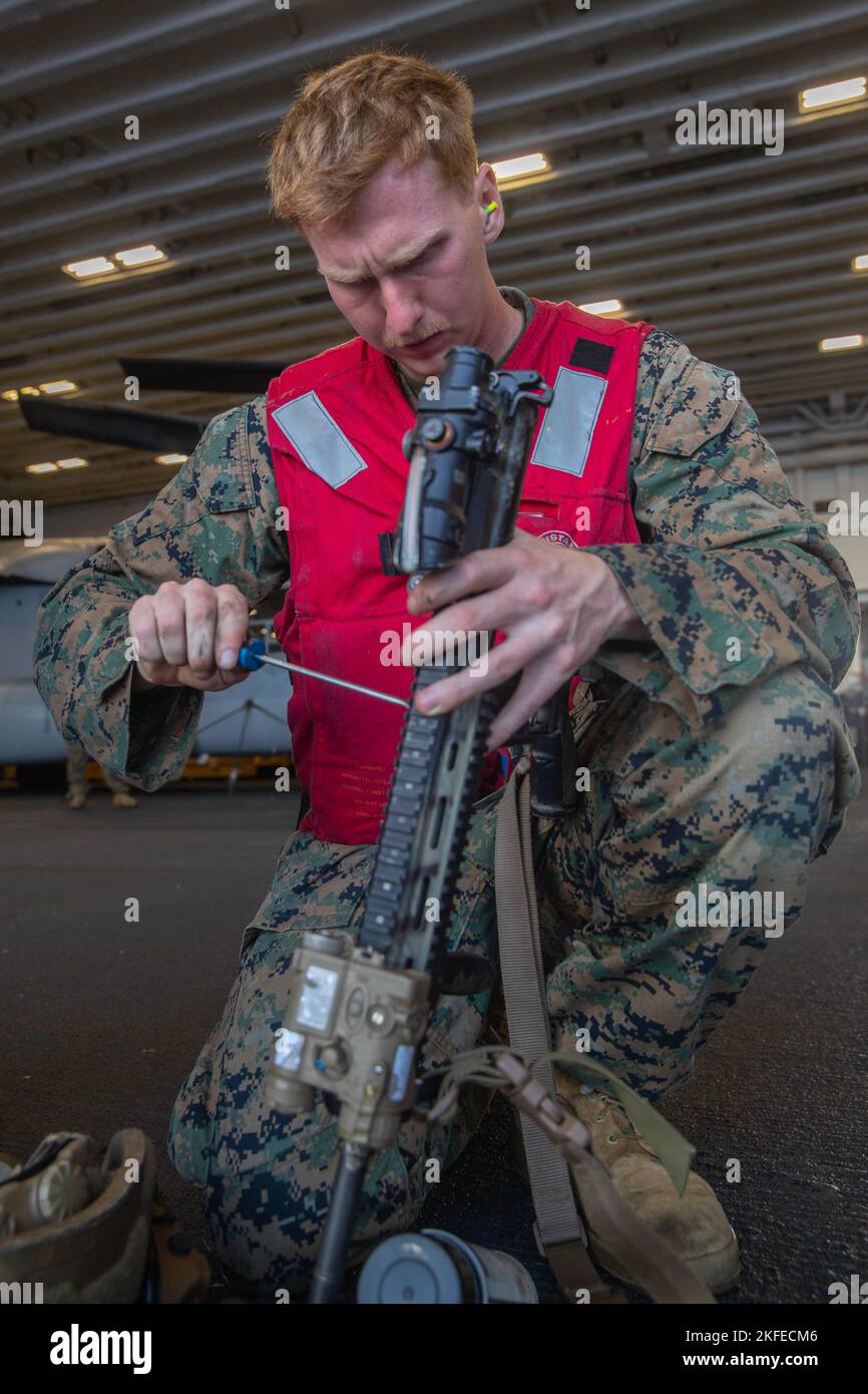 220913-N-VJ326-1163 PHILIPPINE SEA (Sep. 13, 2022) -- U.S. Marine Corps Lance Cpl. Matthew ...