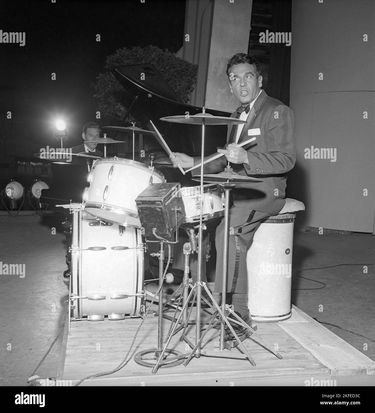 1950s jazz drummer Black and White Stock Photos & Images - Alamy