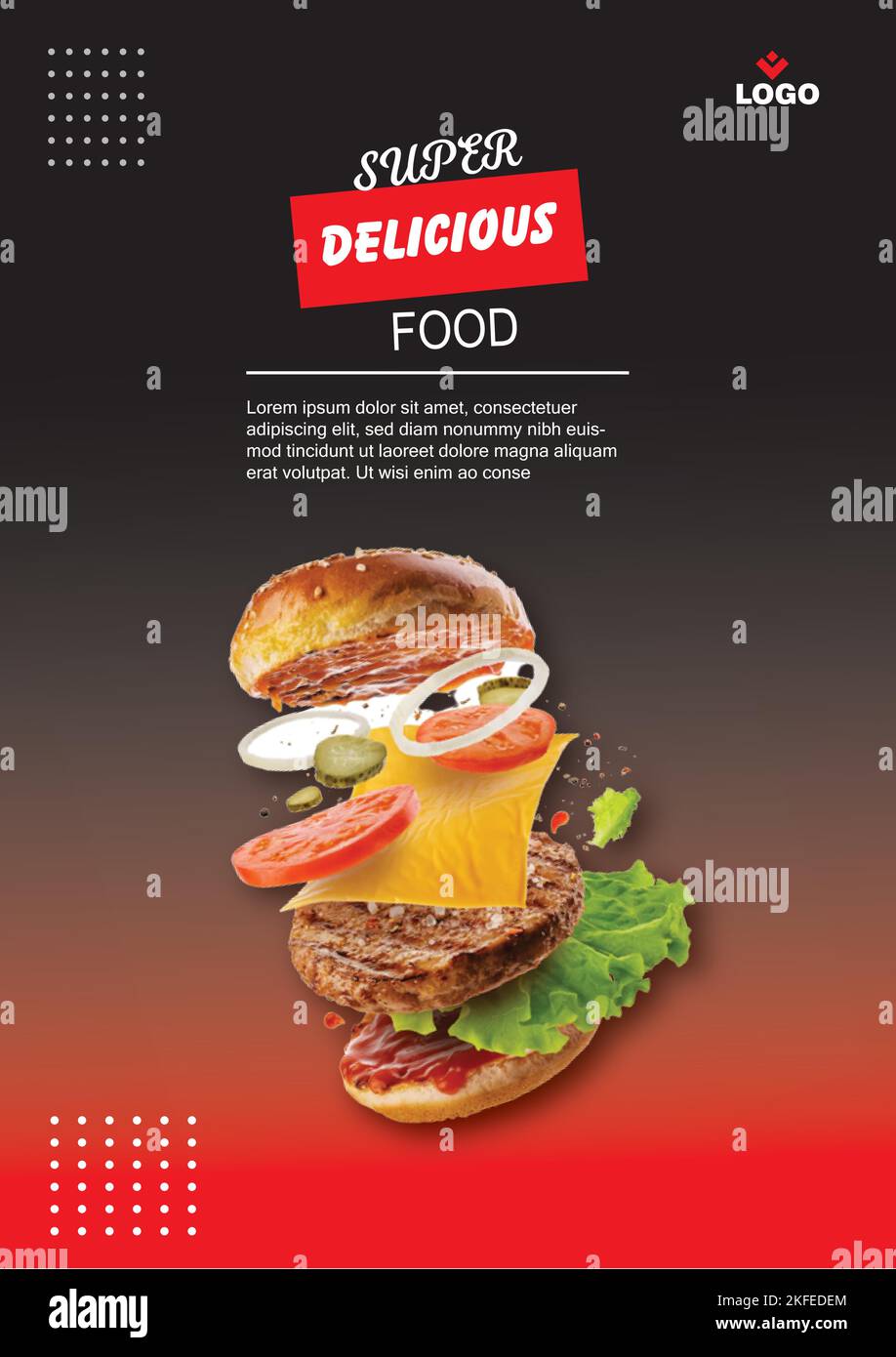 Business Flyer Template For Restaurant Fully Editable Stock Vector ...